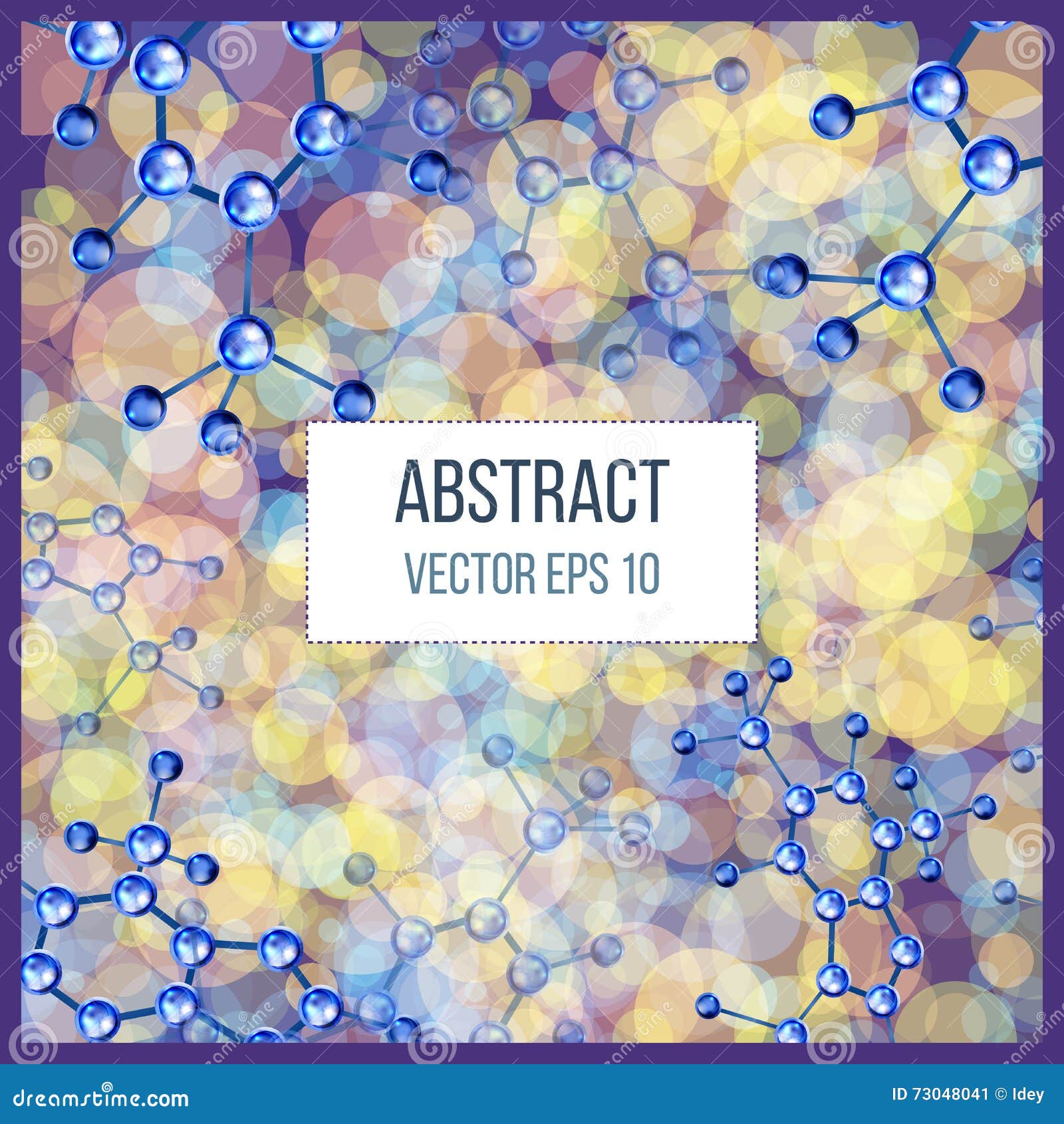 Banners with Blue Molecules Design. Stock Vector - Illustration of ...