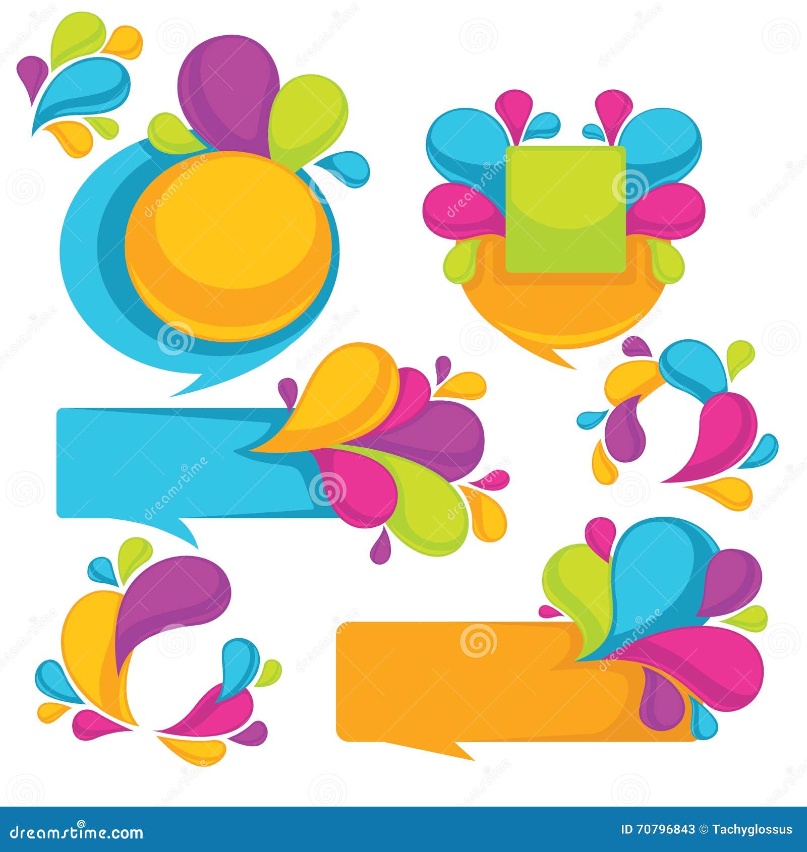 Banners and bubbles stock vector. Illustration of menu - 70796843
