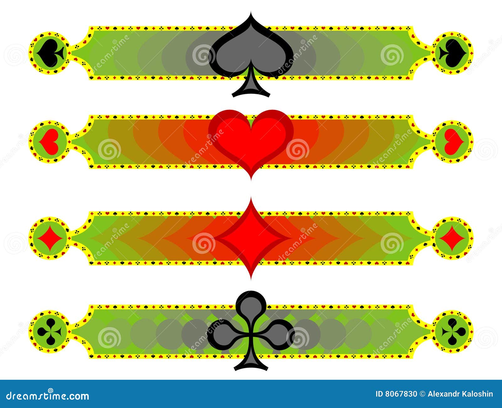 Banners cards suite stock vector. Illustration of poker - 8067830