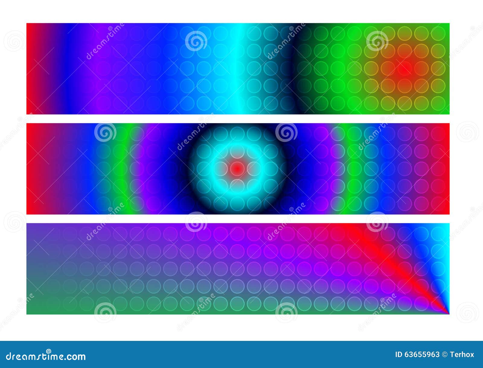 Banners of Circles and Colors Stock Illustration - Illustration of ...