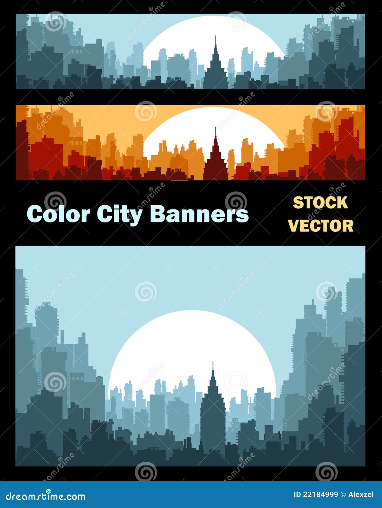 Banners on city theme stock vector. Illustration of design - 22184999
