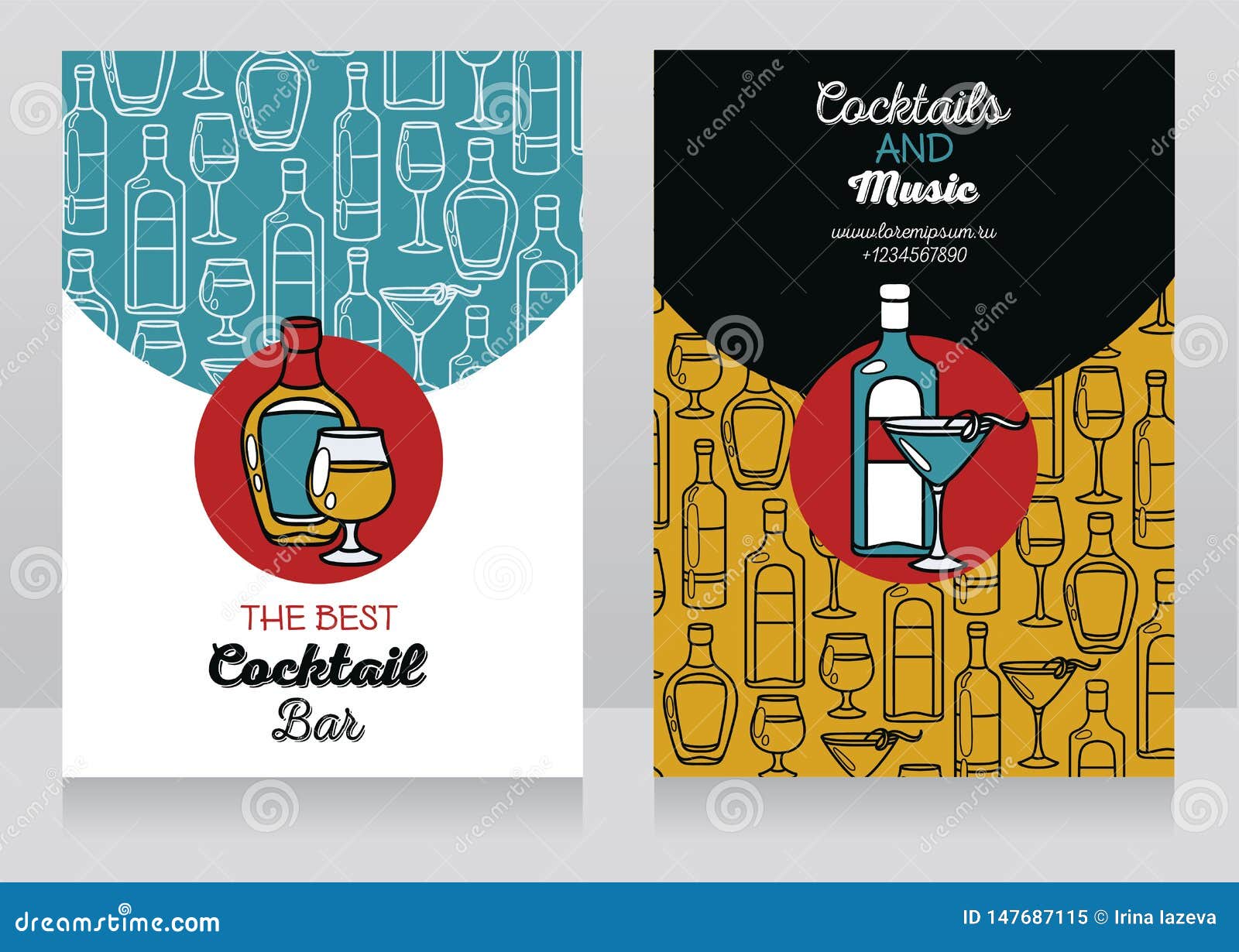 Banners for cocktail bar stock vector. Illustration of loge - 147687115