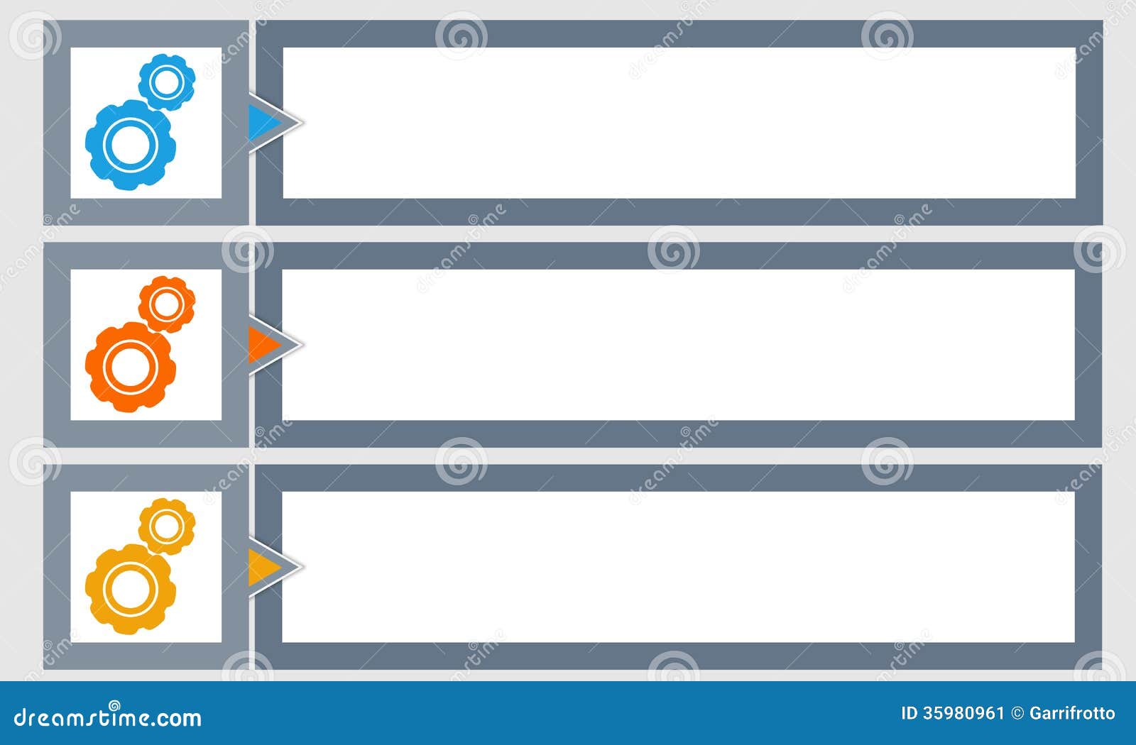 Banners with Colored Cogwheels Stock Vector - Illustration of ...