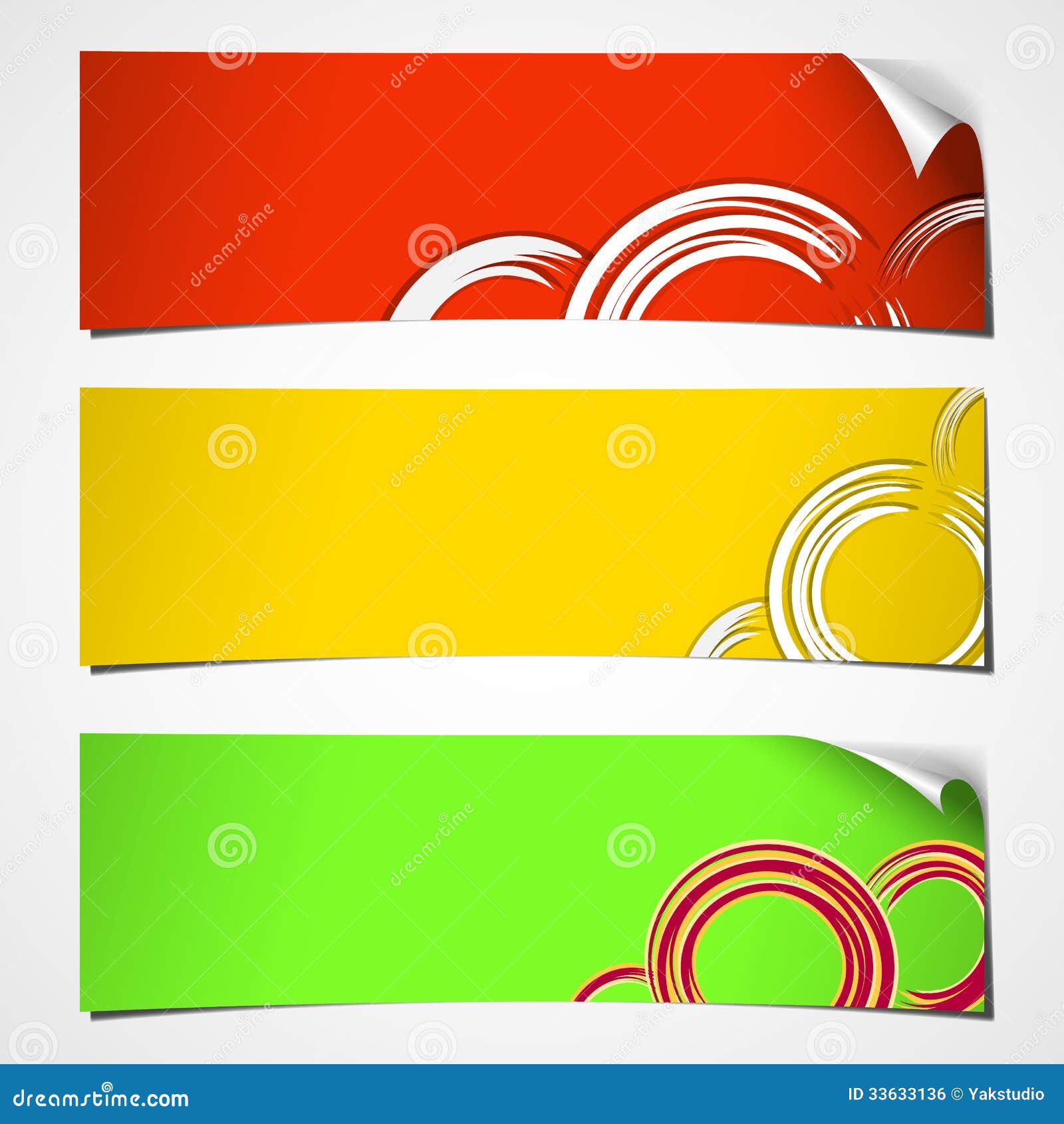 Banners Curled Wheel Cartoon Vector | CartoonDealer.com #42056307
