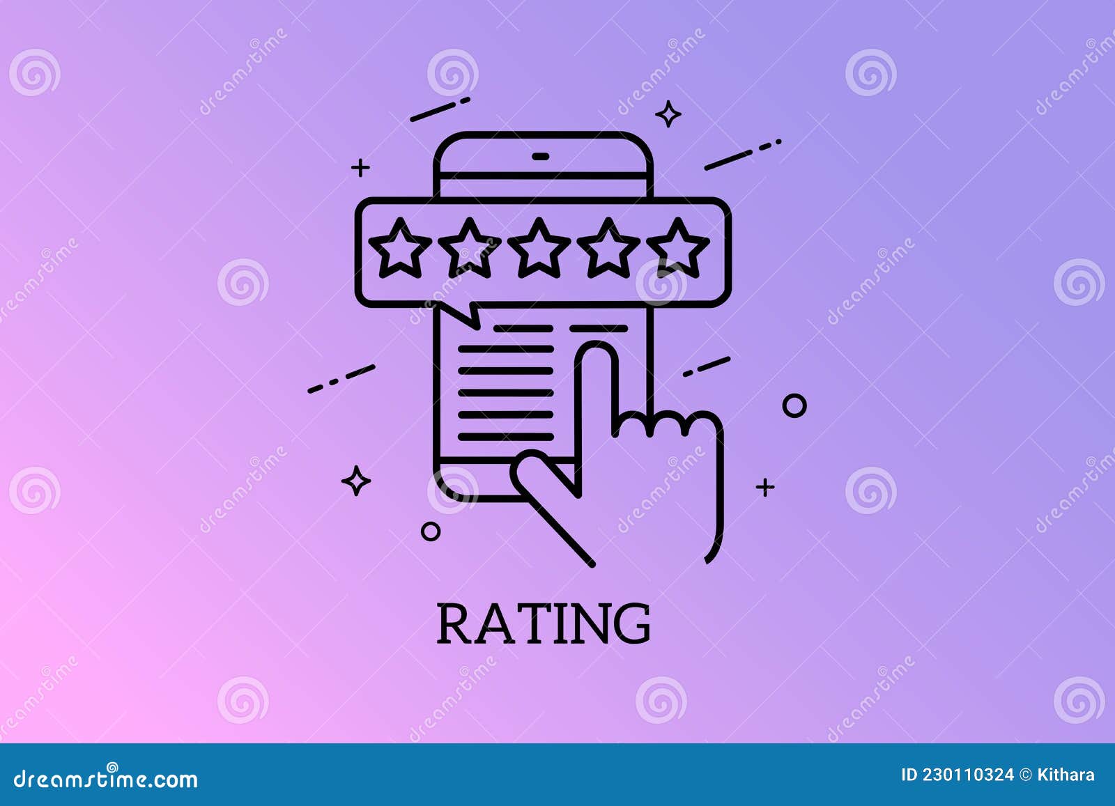 Banners Design of Rating Concept, Vector Stock Vector - Illustration of ...