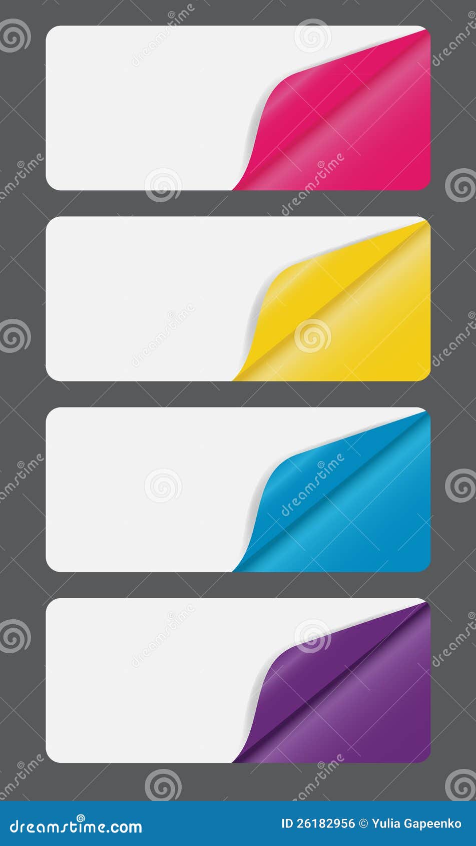 Banners with Different Corner Stock Vector - Illustration of color ...