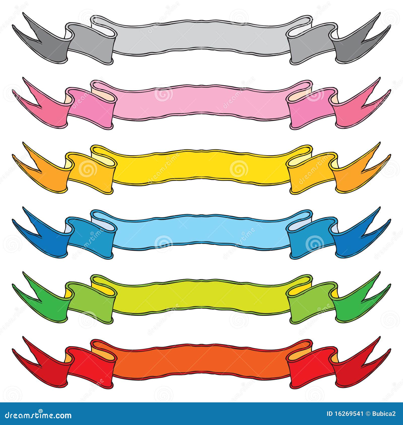 Banners drawing colored stock vector. Illustration of yellow - 16269541