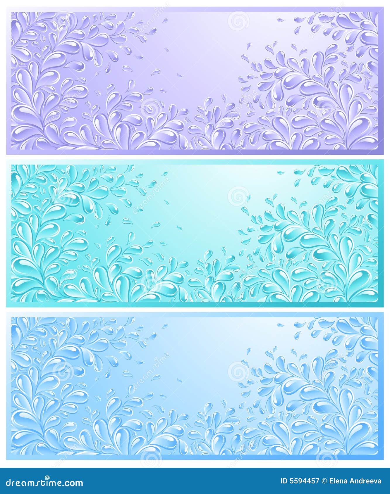 Banners with drops. stock vector. Illustration of concept - 5594457