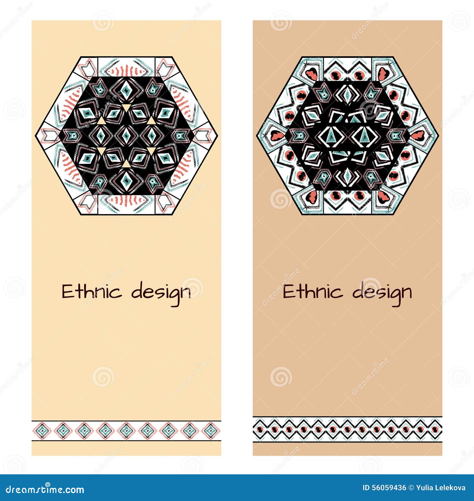 Banners with ethnic design stock vector. Illustration of native - 56059436