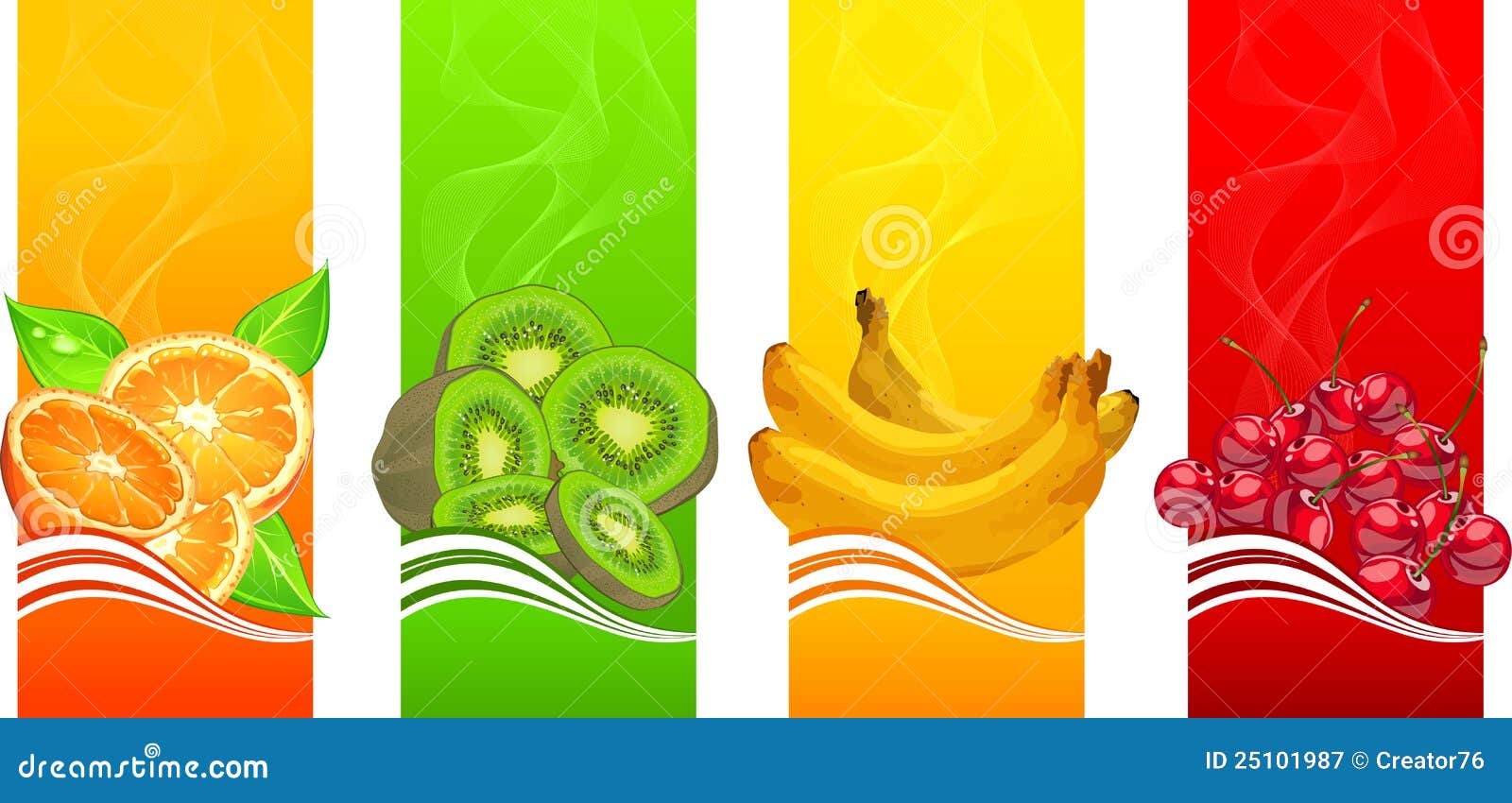 Banners with fruits stock vector. Illustration of concept - 25101987