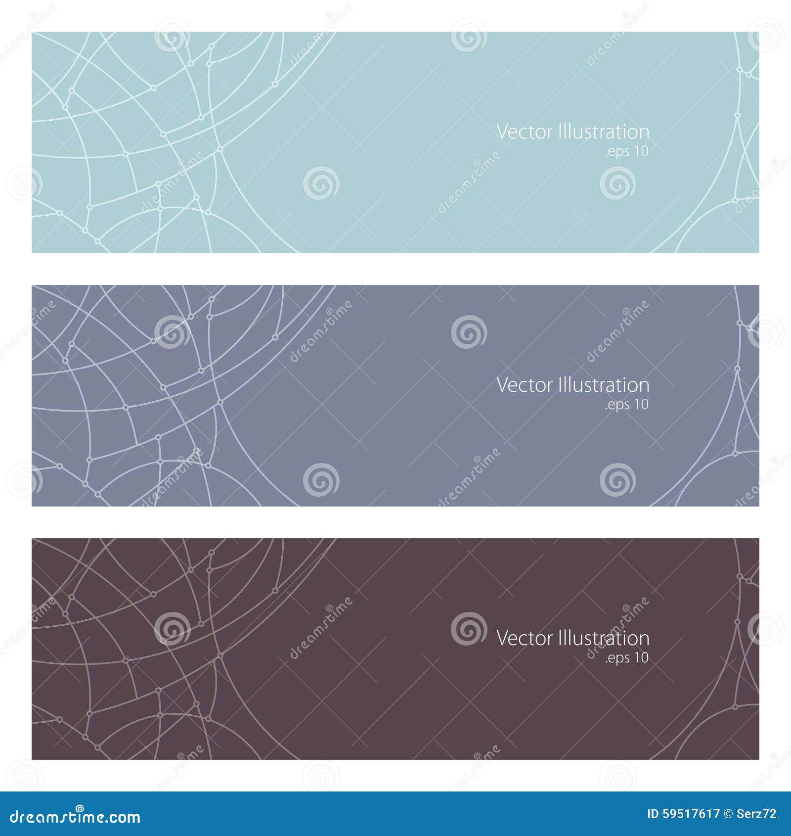 Banners with Geometric Pattern of Curves Stock Vector - Illustration of ...