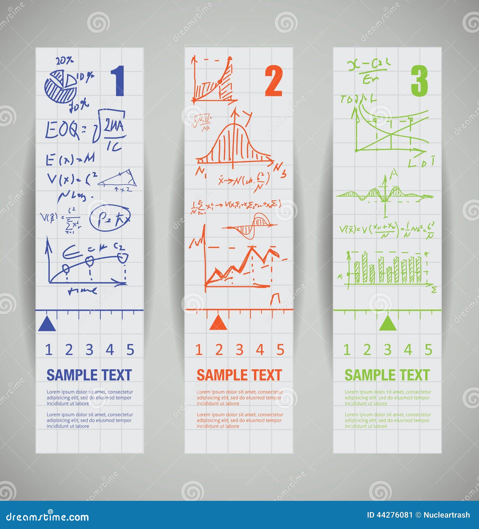 Banners stock vector. Illustration of formula, desk, creativity - 44276081