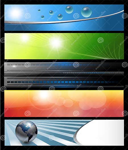 Banners, headers stock vector. Illustration of blue, stars - 16409268