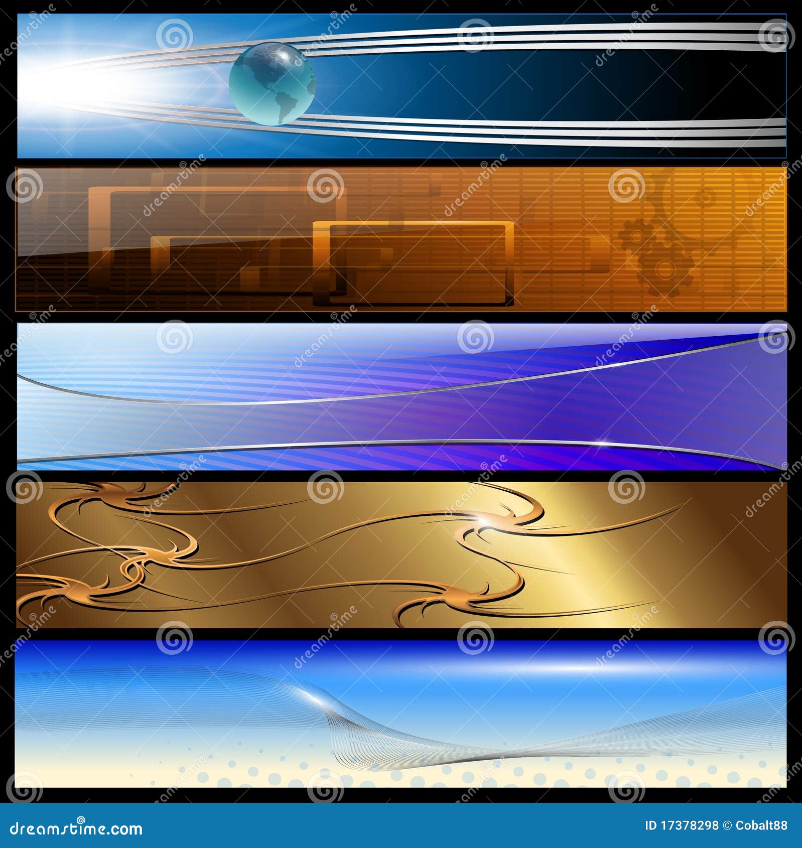 Banners, headers stock vector. Illustration of blank - 17378298