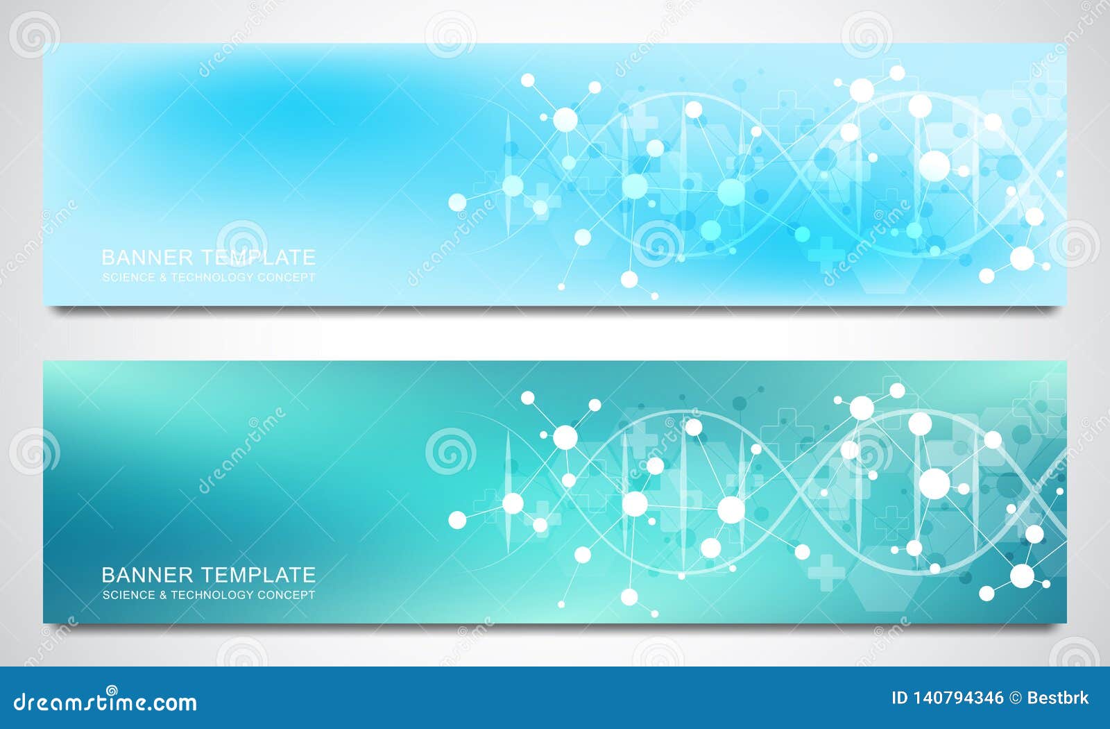 Banners and Headers for Site with DNA Strand and Molecular Structure ...