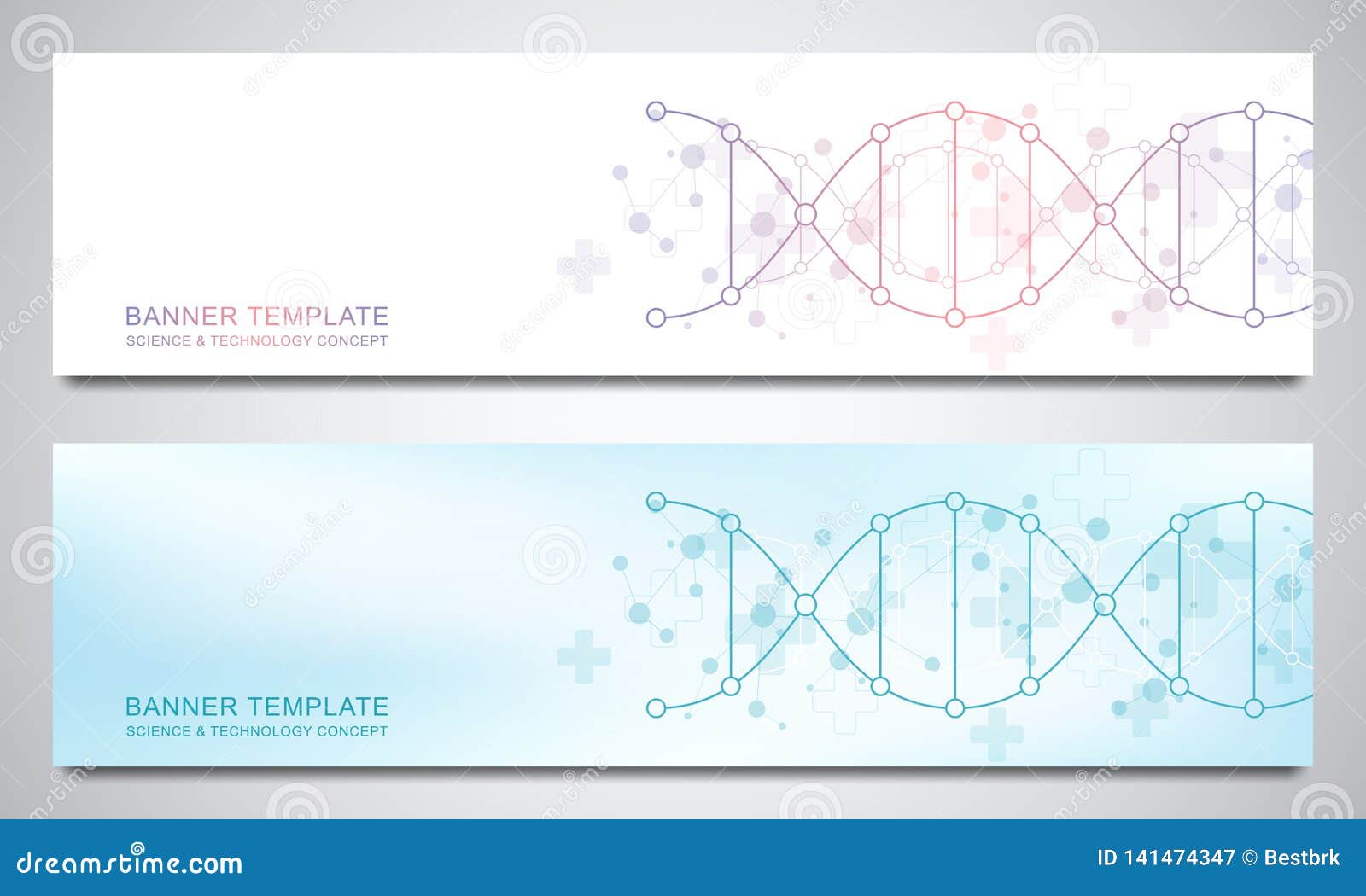 Banners and Headers for Site with DNA Strand and Molecular Structure ...