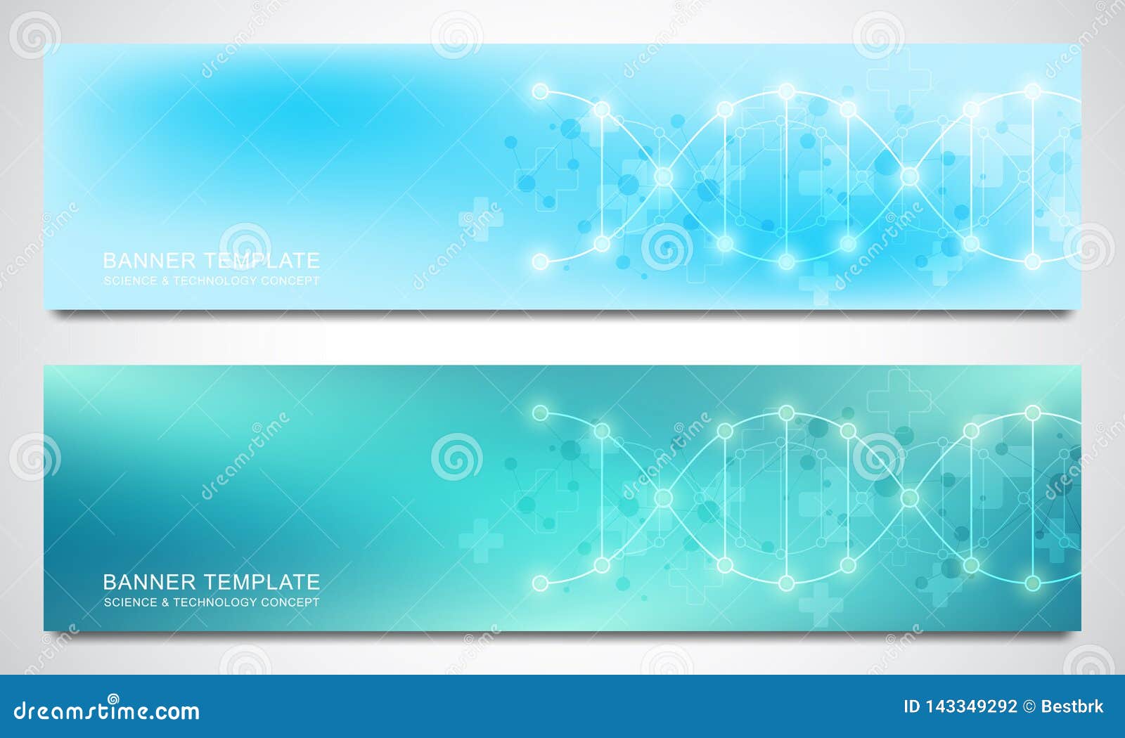 Banners and Headers for Site with DNA Strand and Molecular Structure ...