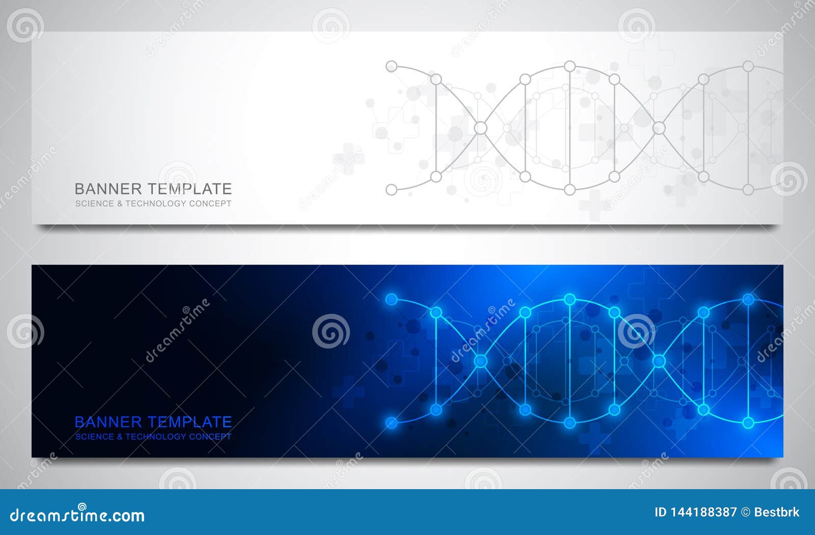 Banners and Headers for Site with DNA Strand and Molecular Structure ...