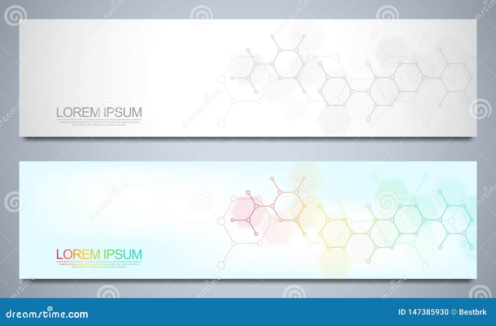 Banners and Headers for Site with Medical Background and Molecular ...