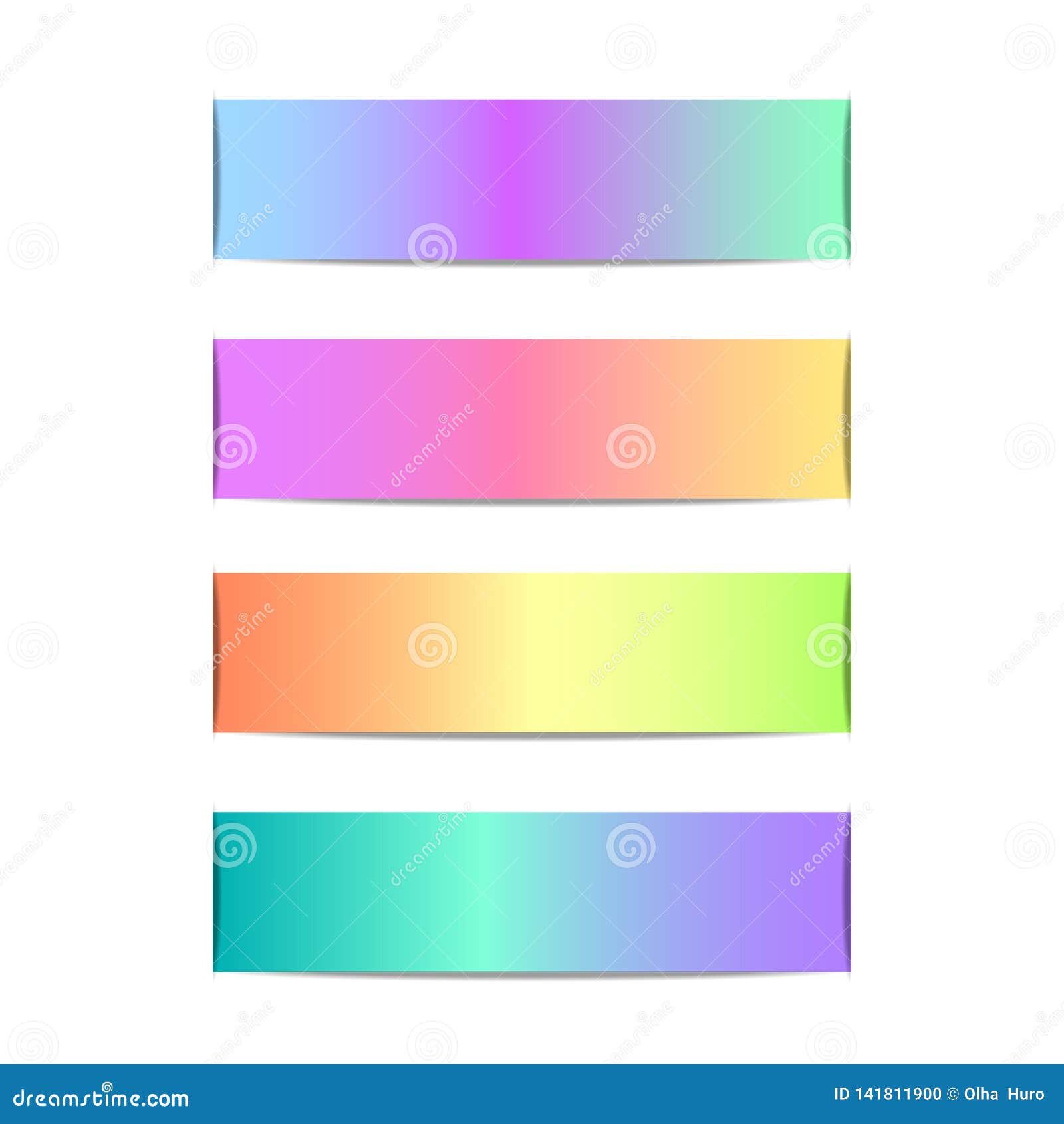 Banners or Headers with Trendy Bright Gradient Colorful Background ...