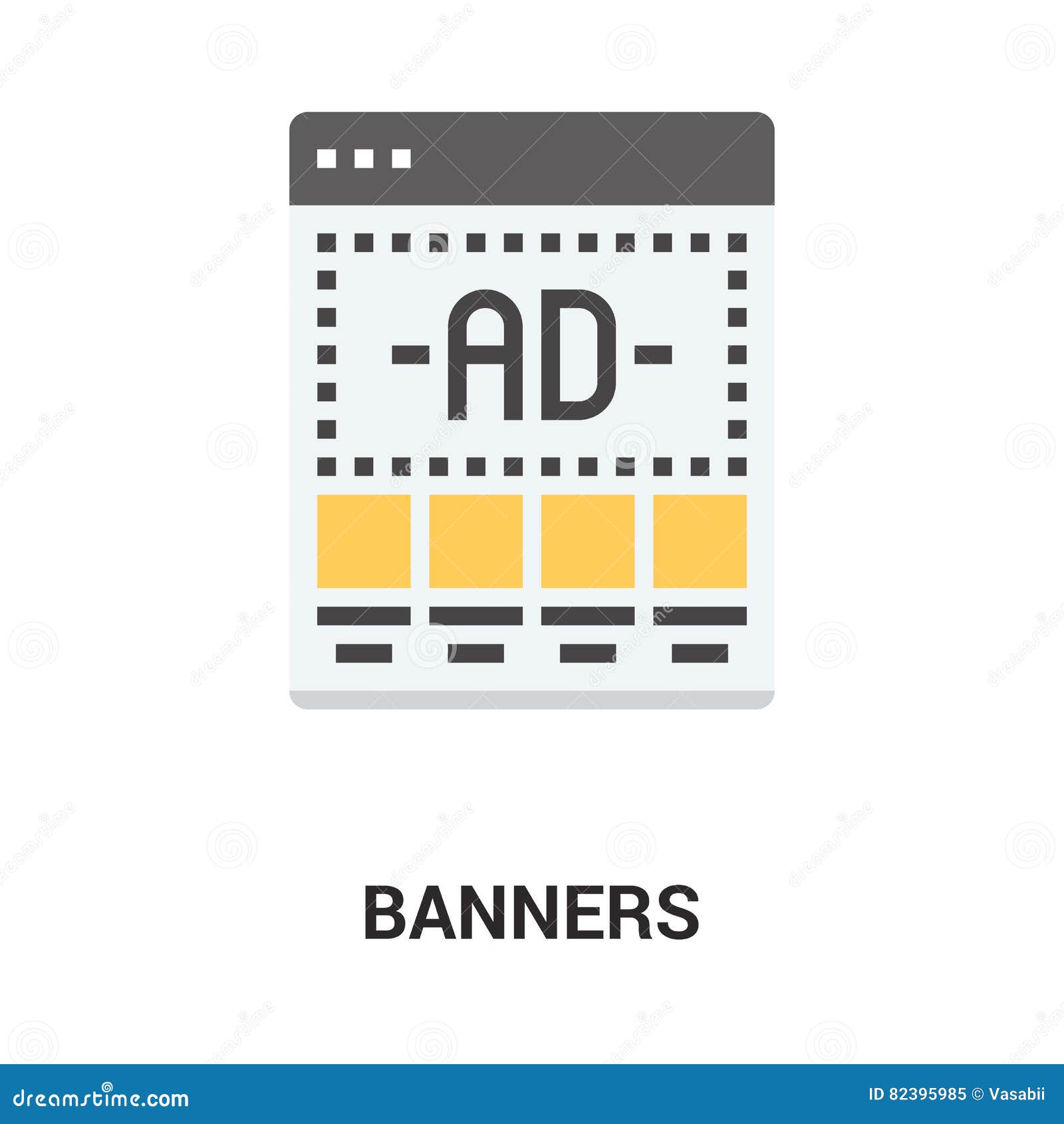 Banners icon concept stock vector. Illustration of ecommerce - 82395985
