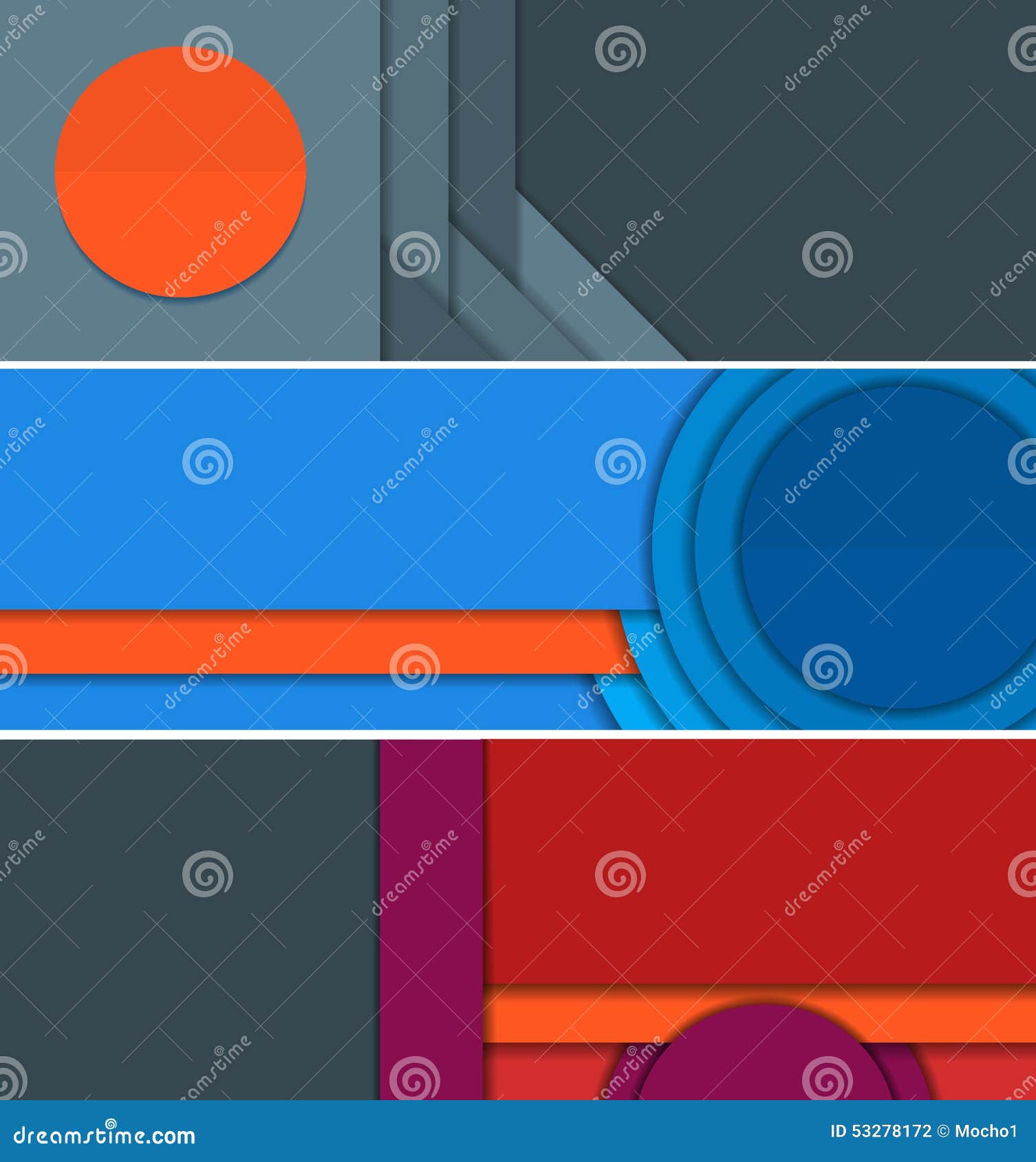 Banners Illustration - Material Design Stock Vector - Illustration of ...