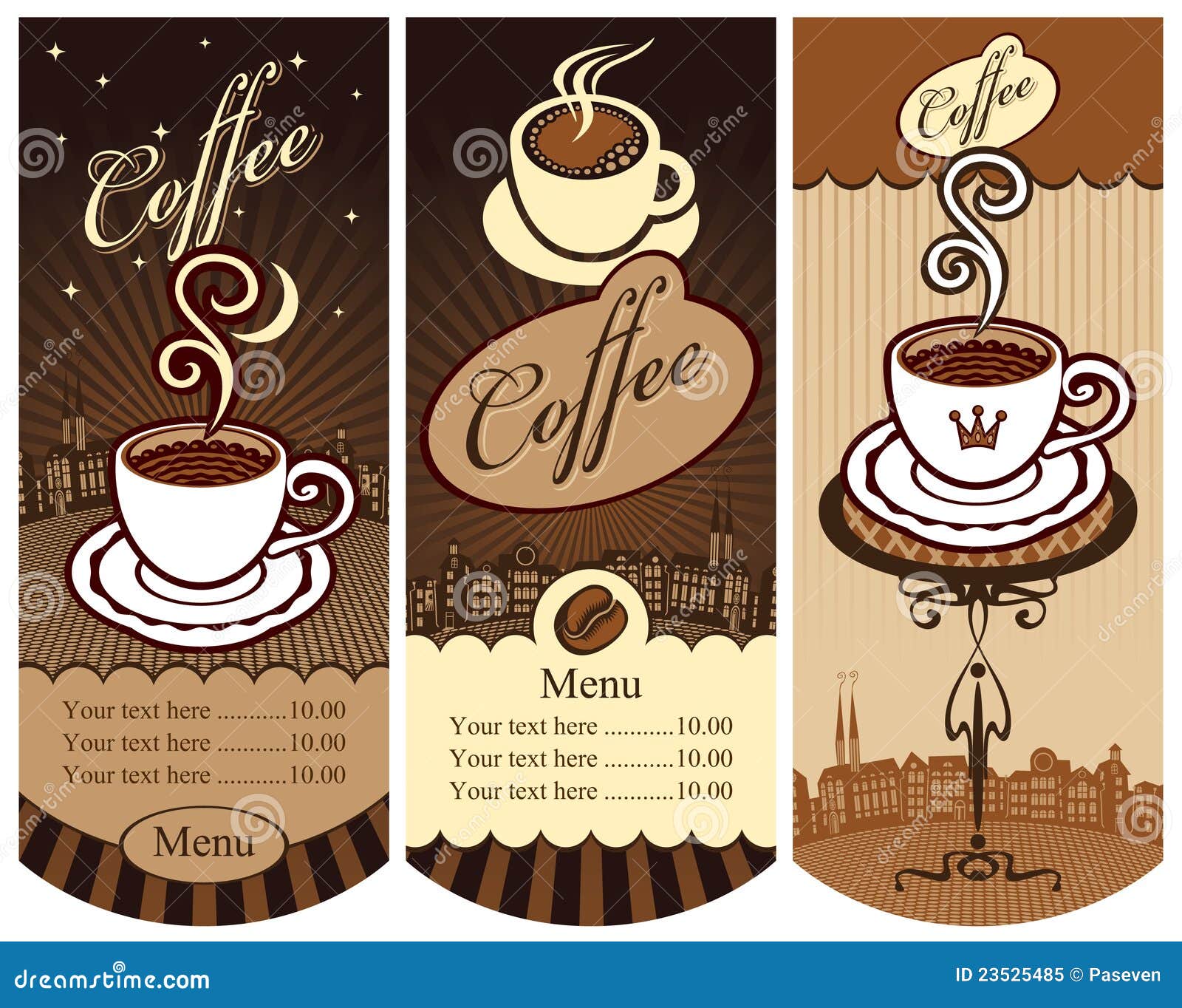 Banners for local cafes stock vector. Illustration of food - 23525485