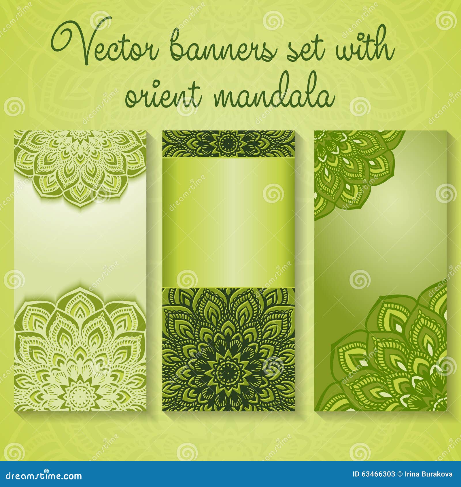 Banners with mandalas stock illustration. Illustration of abstraction ...