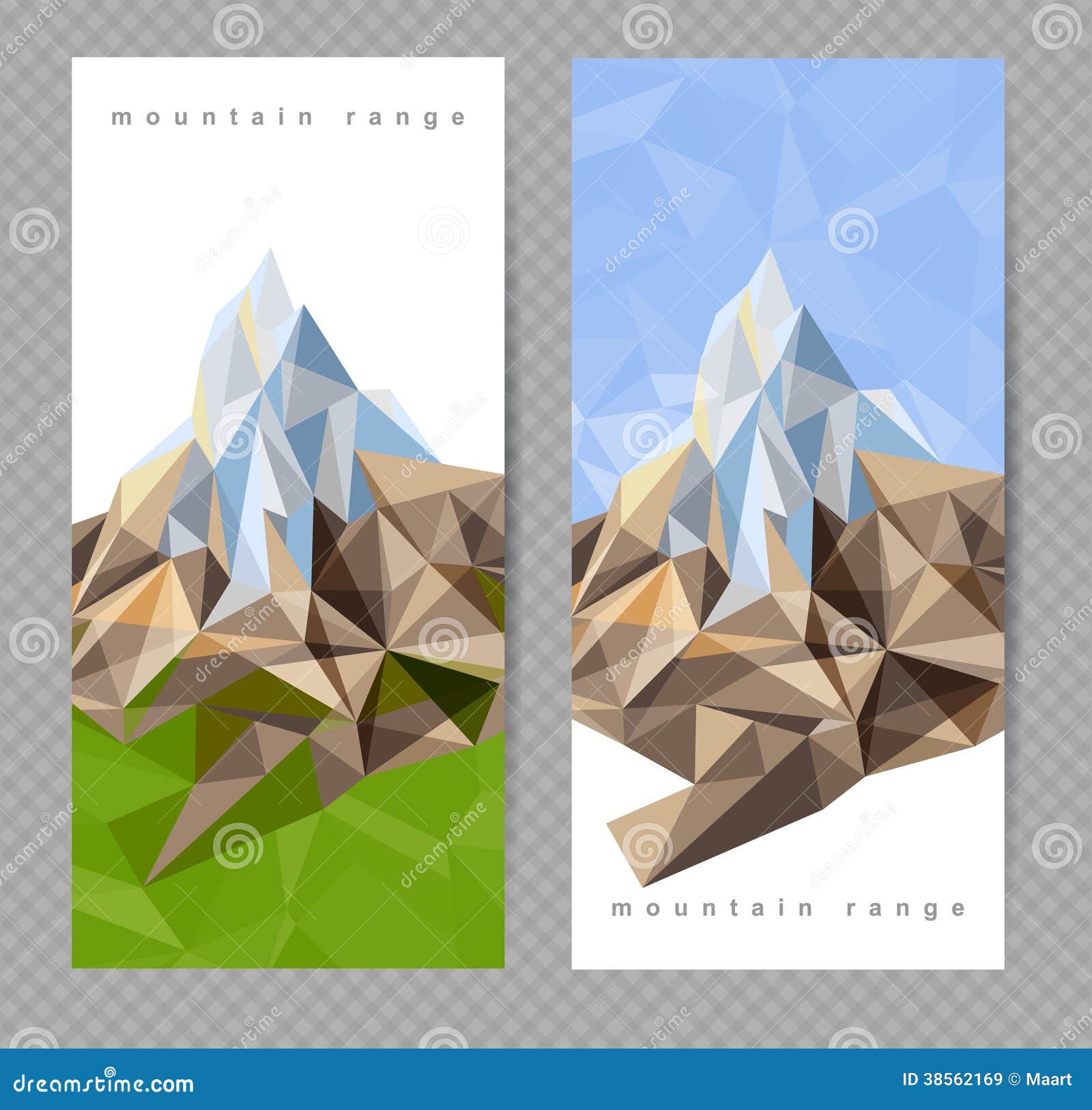 Banners with mountains stock vector. Illustration of intricate - 38562169