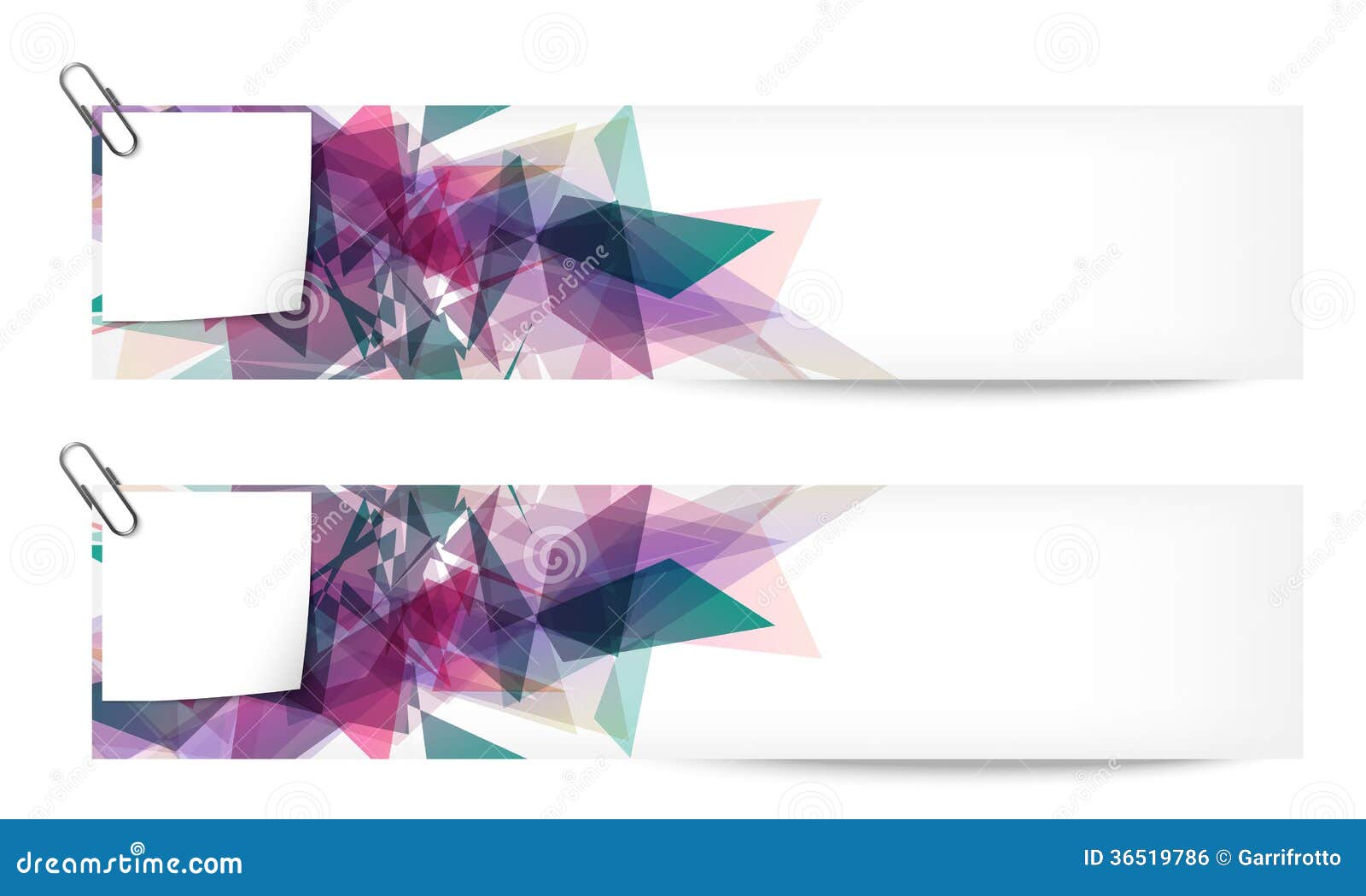 Banners with note stock vector. Illustration of colorful - 36519786