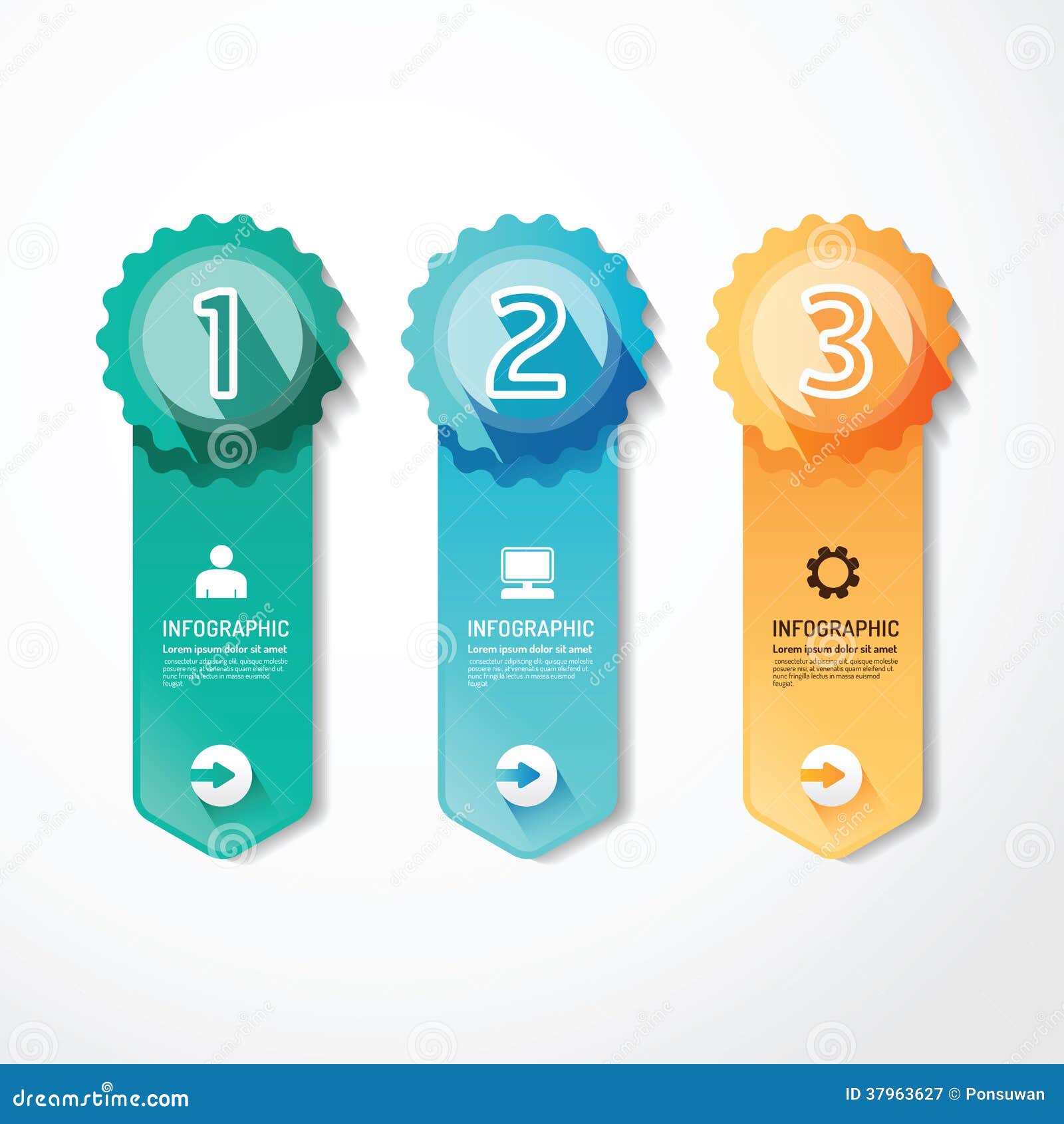 Banners Number Shadow Template Concept Stock Vector - Illustration of ...