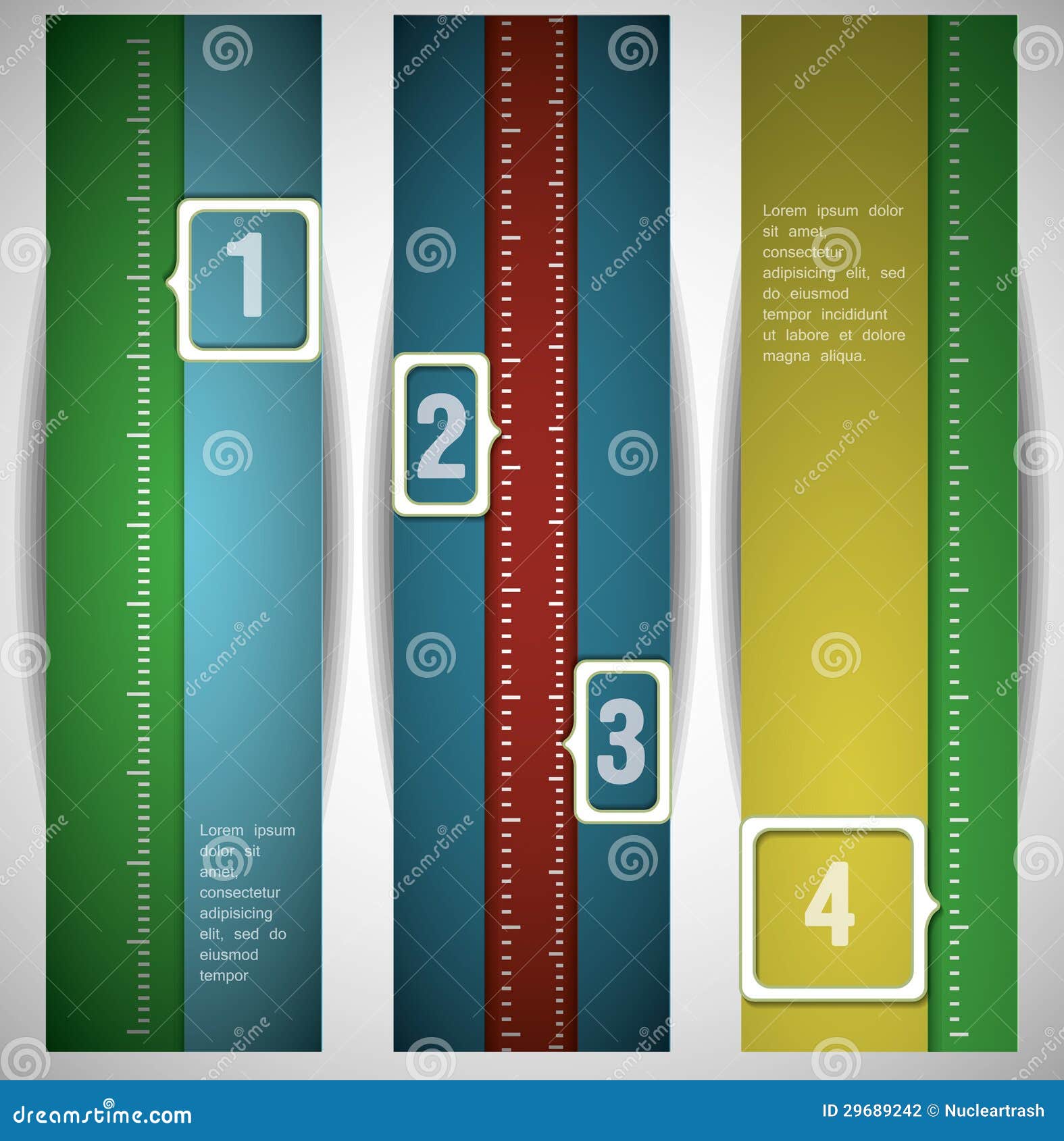 Banners with numbers. stock vector. Illustration of choice - 29689242