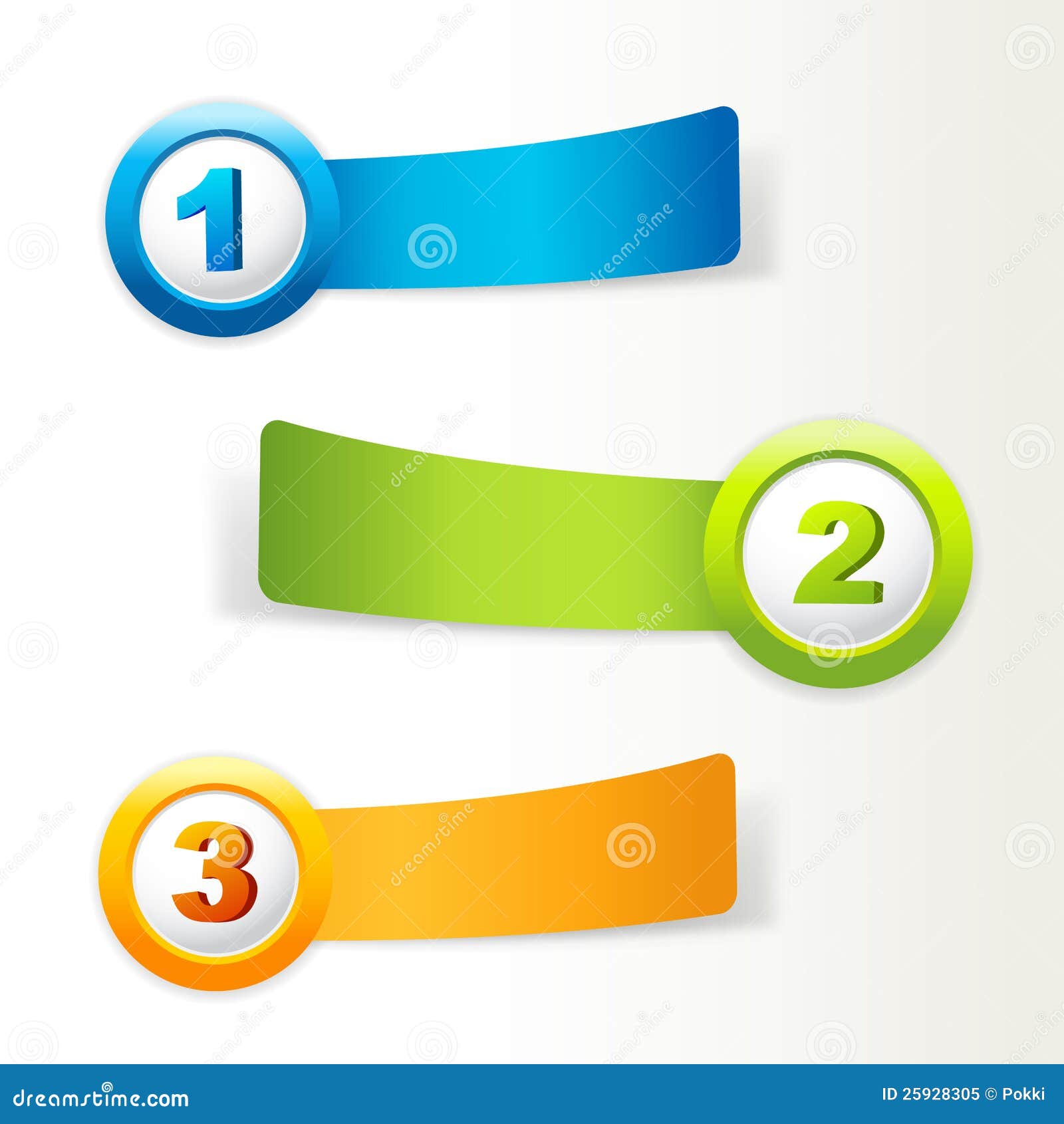 Banners with Numbers and Place for Own Text. Stock Vector ...