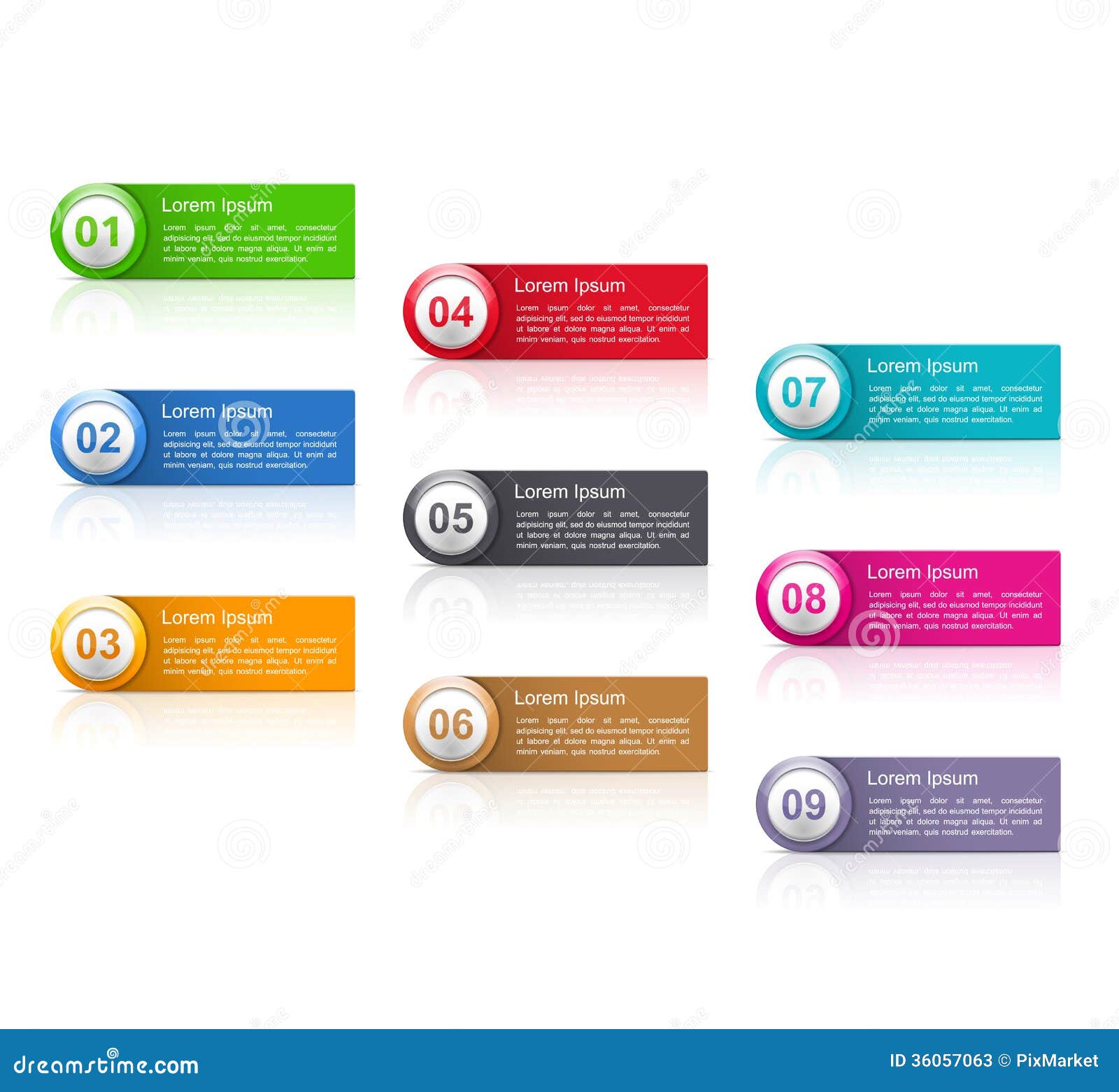 Banners with Numbers stock vector. Illustration of blank - 36057063