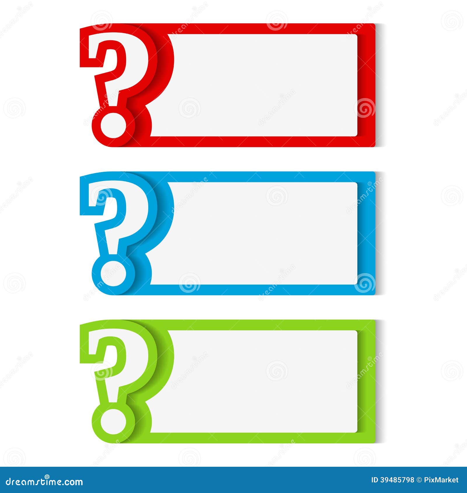 Banners with Question Mark stock vector. Illustration of doubt - 39485798