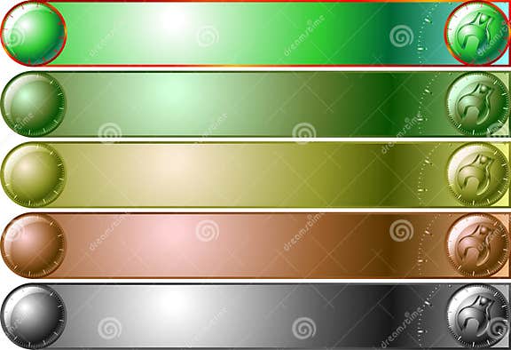 Banners set stock illustration. Illustration of controls - 26772331