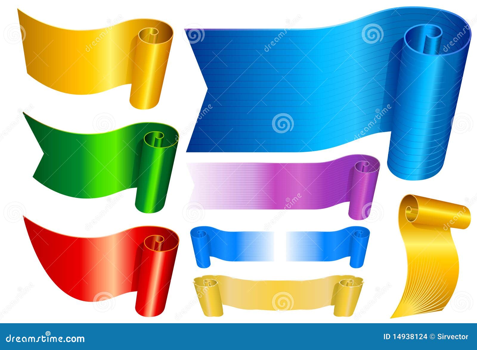 Banners set in colors stock vector. Illustration of black - 14938124