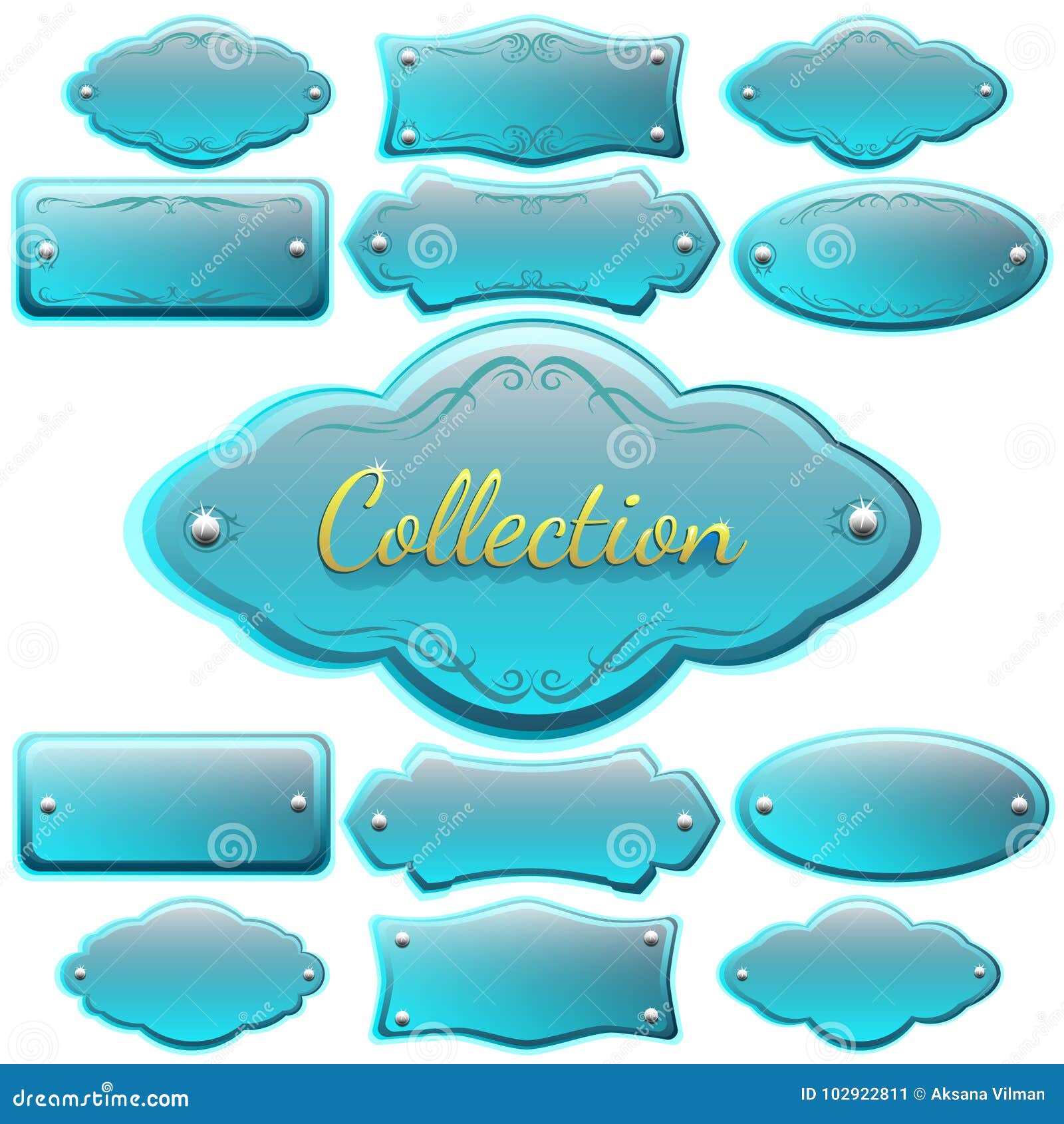 Banners set. stock vector. Illustration of poster, graphic - 102922811