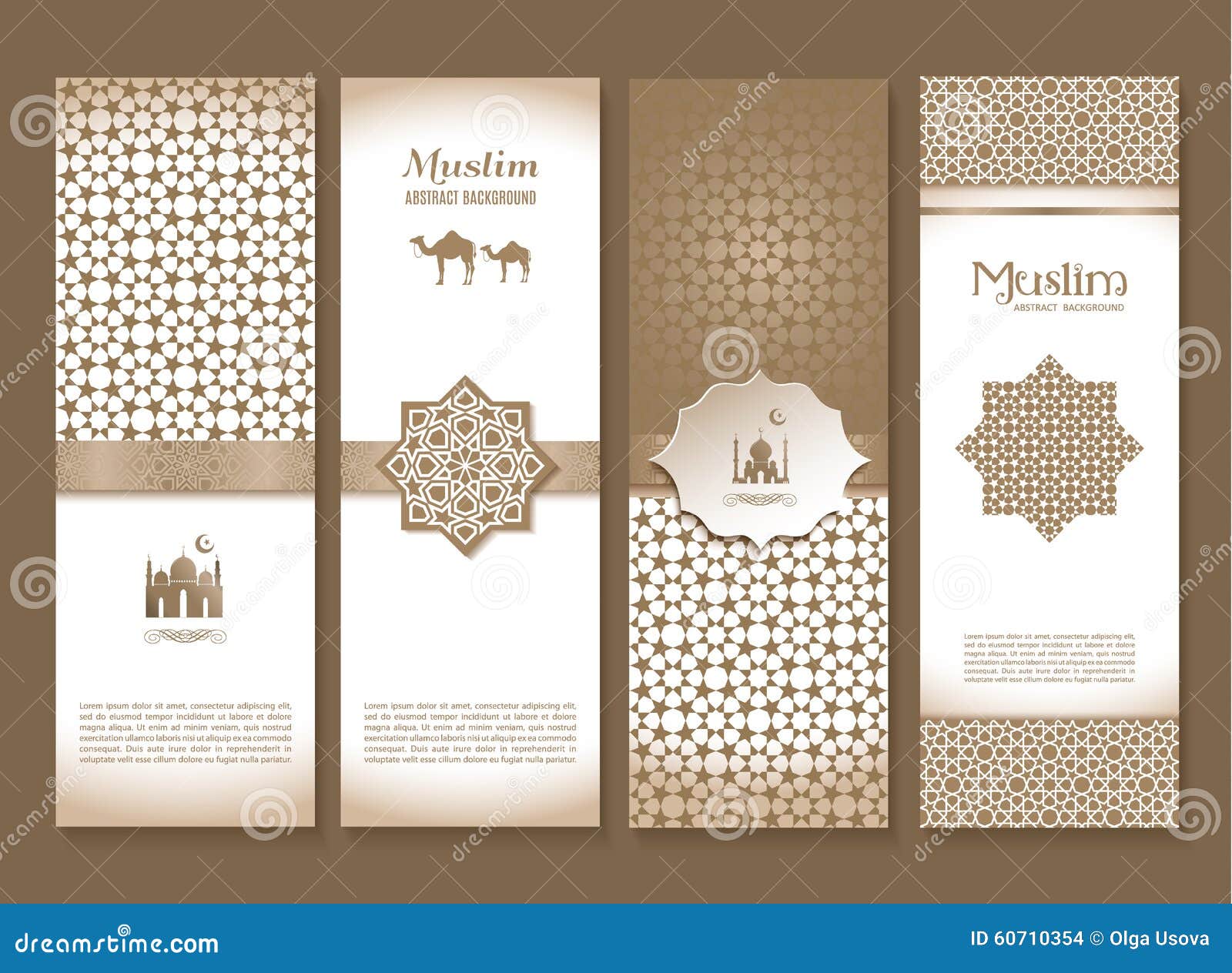 Banners Set of Ethnic Design. Religion Abstract Set of Layout. Stock ...