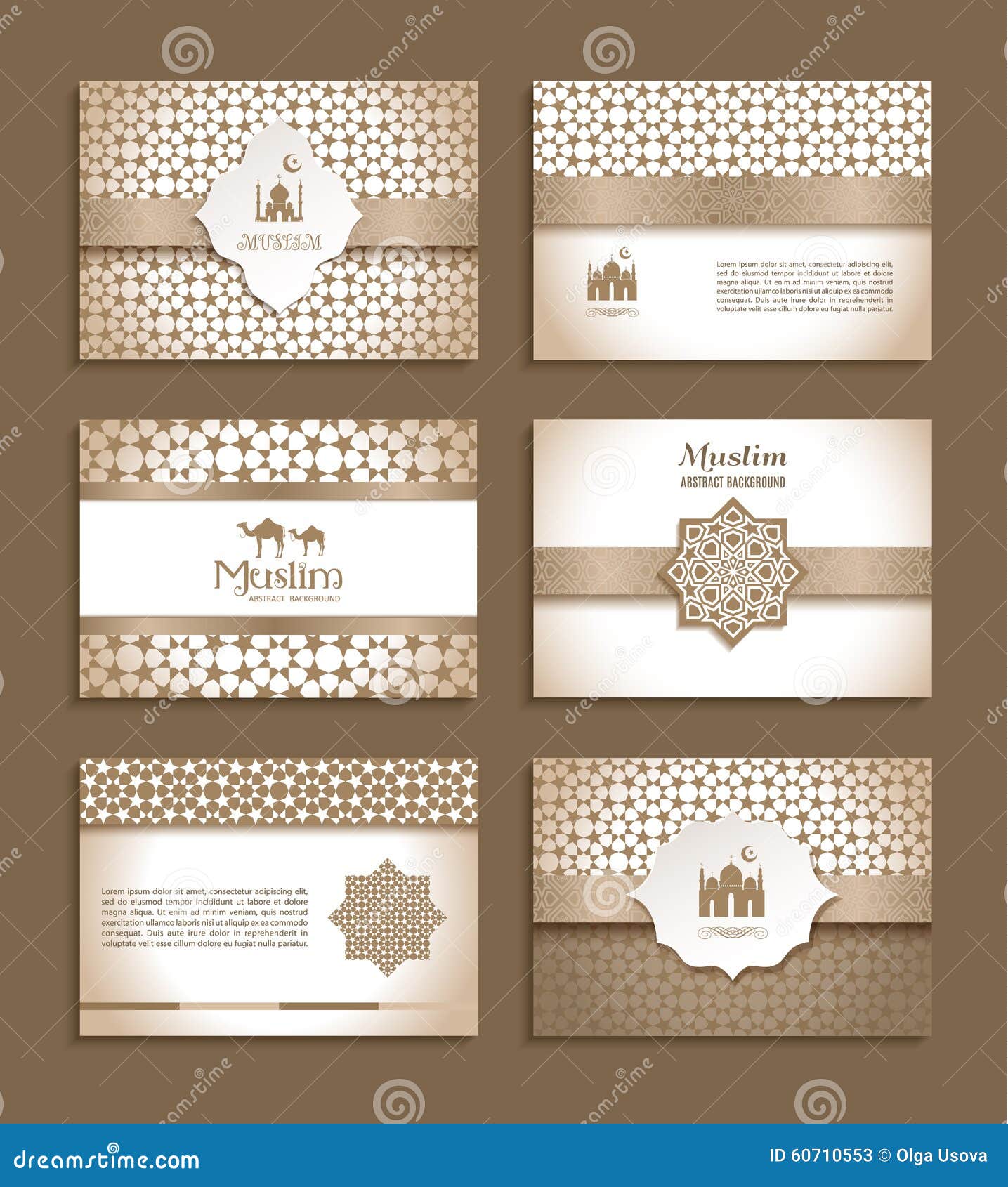 Banners Set of Ethnic Design. Religion Abstract Set of Layout. Stock ...