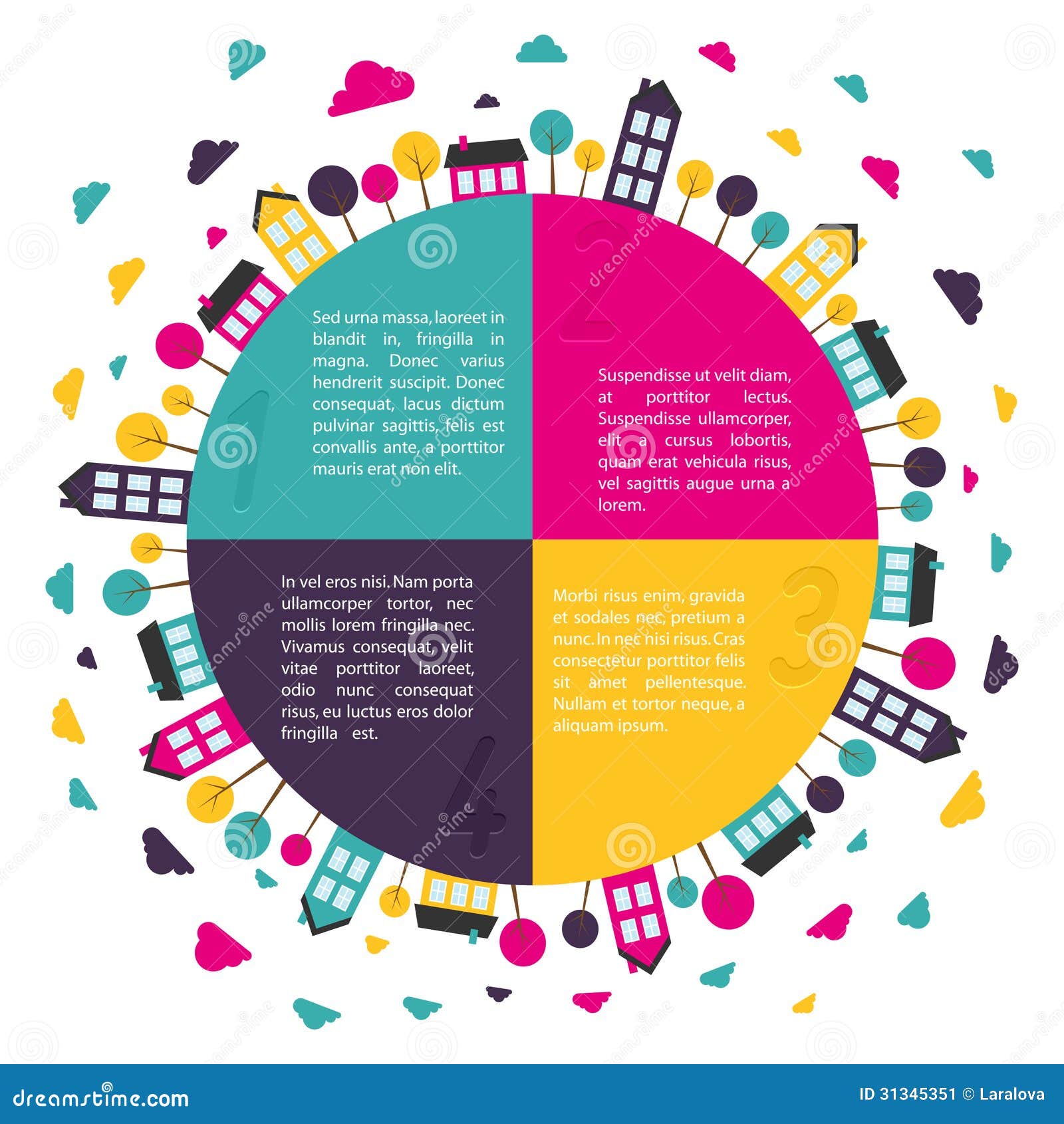 Banners with small town stock vector. Illustration of symbol - 31345351