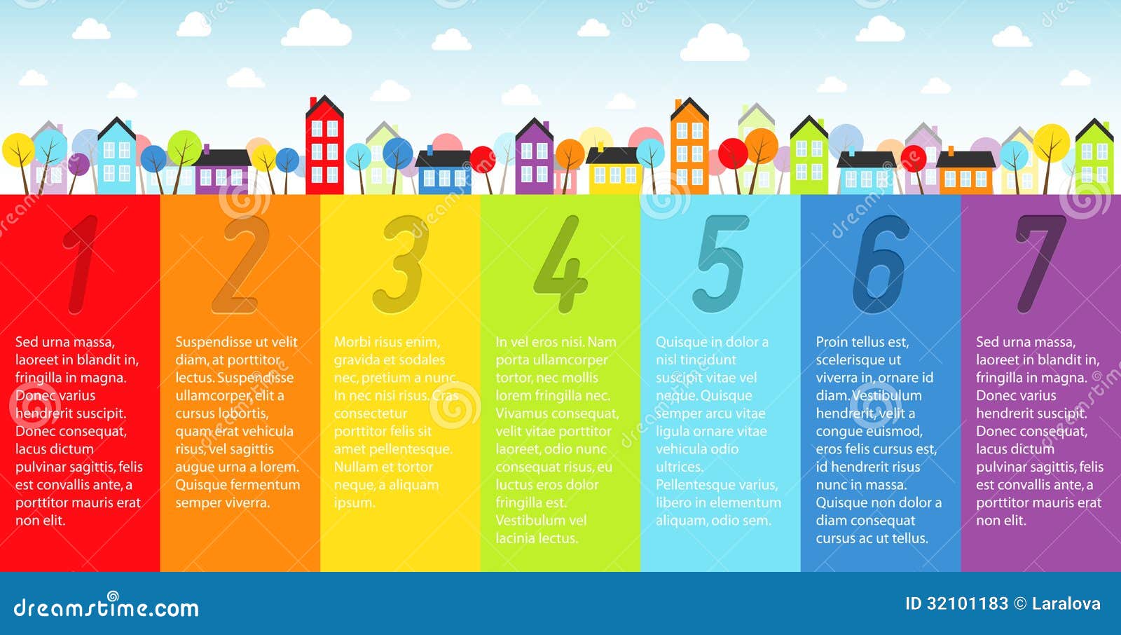 Banners with small town stock vector. Illustration of city - 32101183