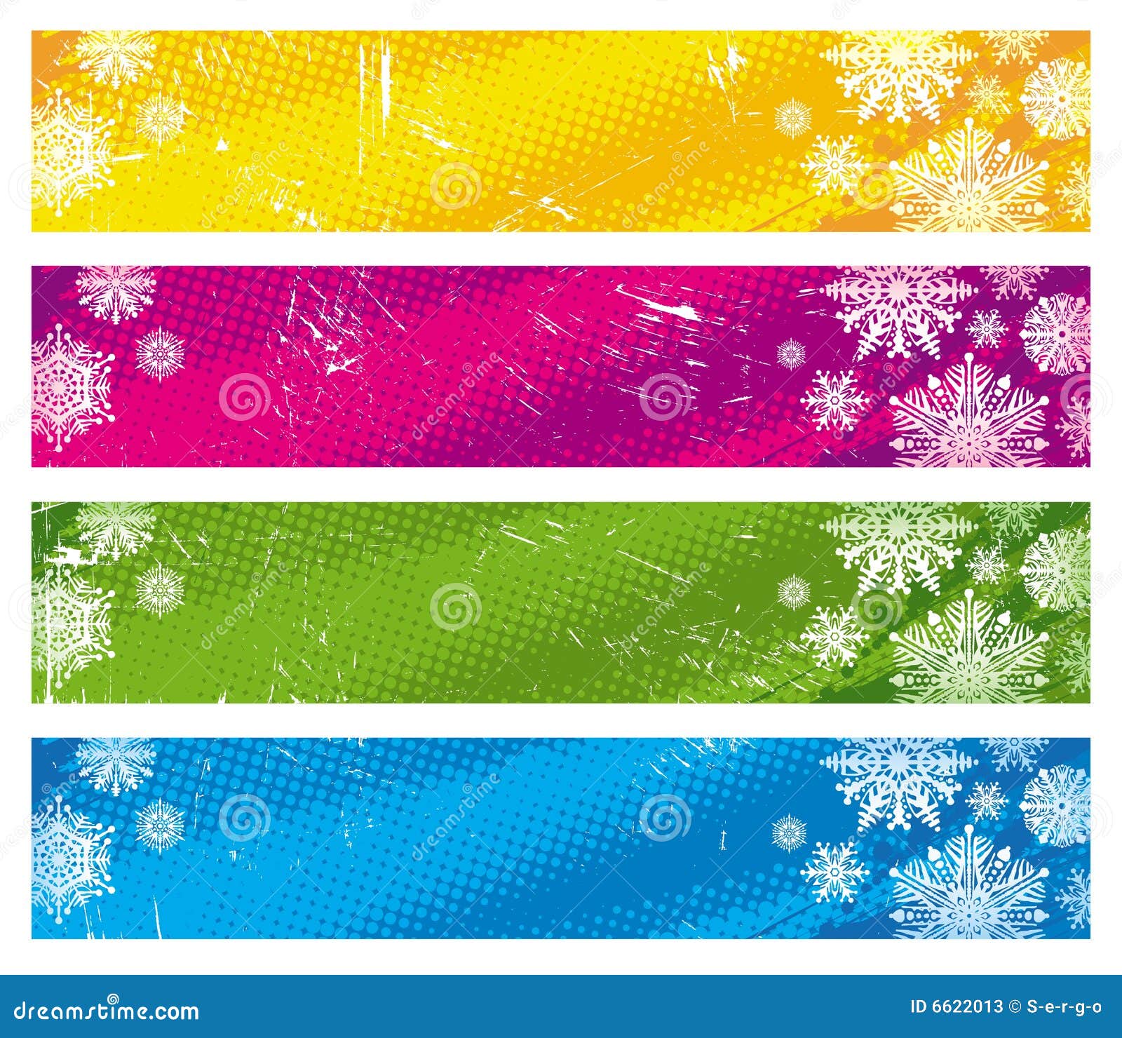 Banners with snowflakes stock vector. Illustration of abstract - 6622013