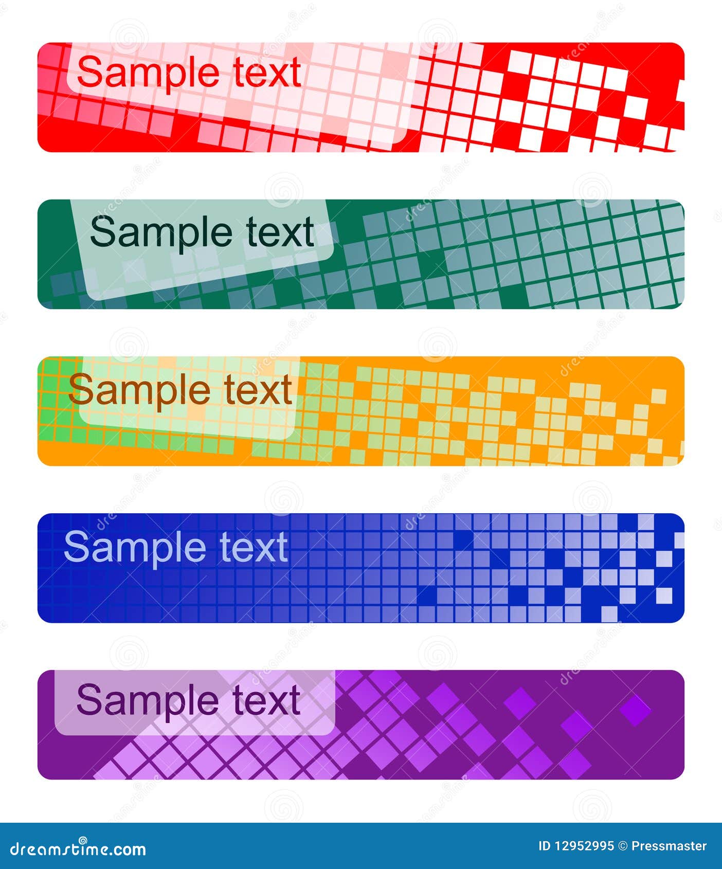 Banners with squares stock illustration. Illustration of banner - 12952995