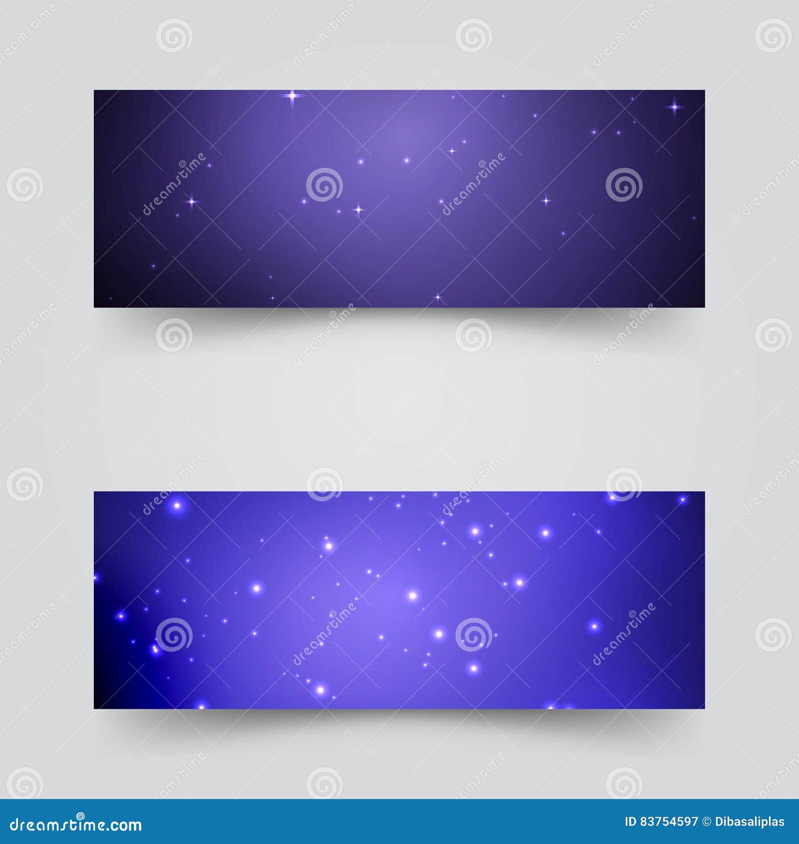 Banners with the Starry Sky. Stock Vector - Illustration of banners ...