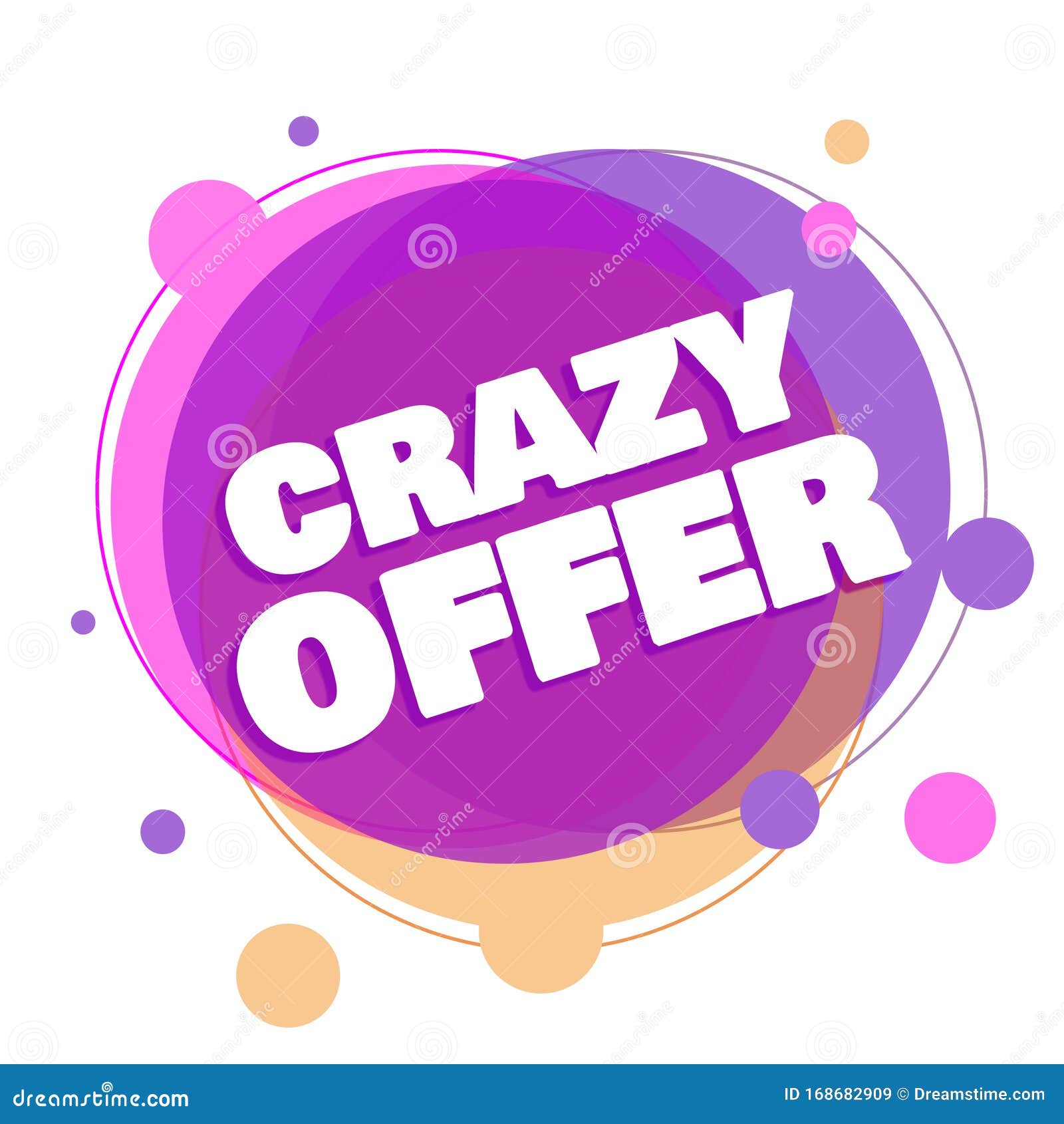 CRAZY OFFER - PROMOTION LABEL - ADVERTISEMENT Stock Illustration ...