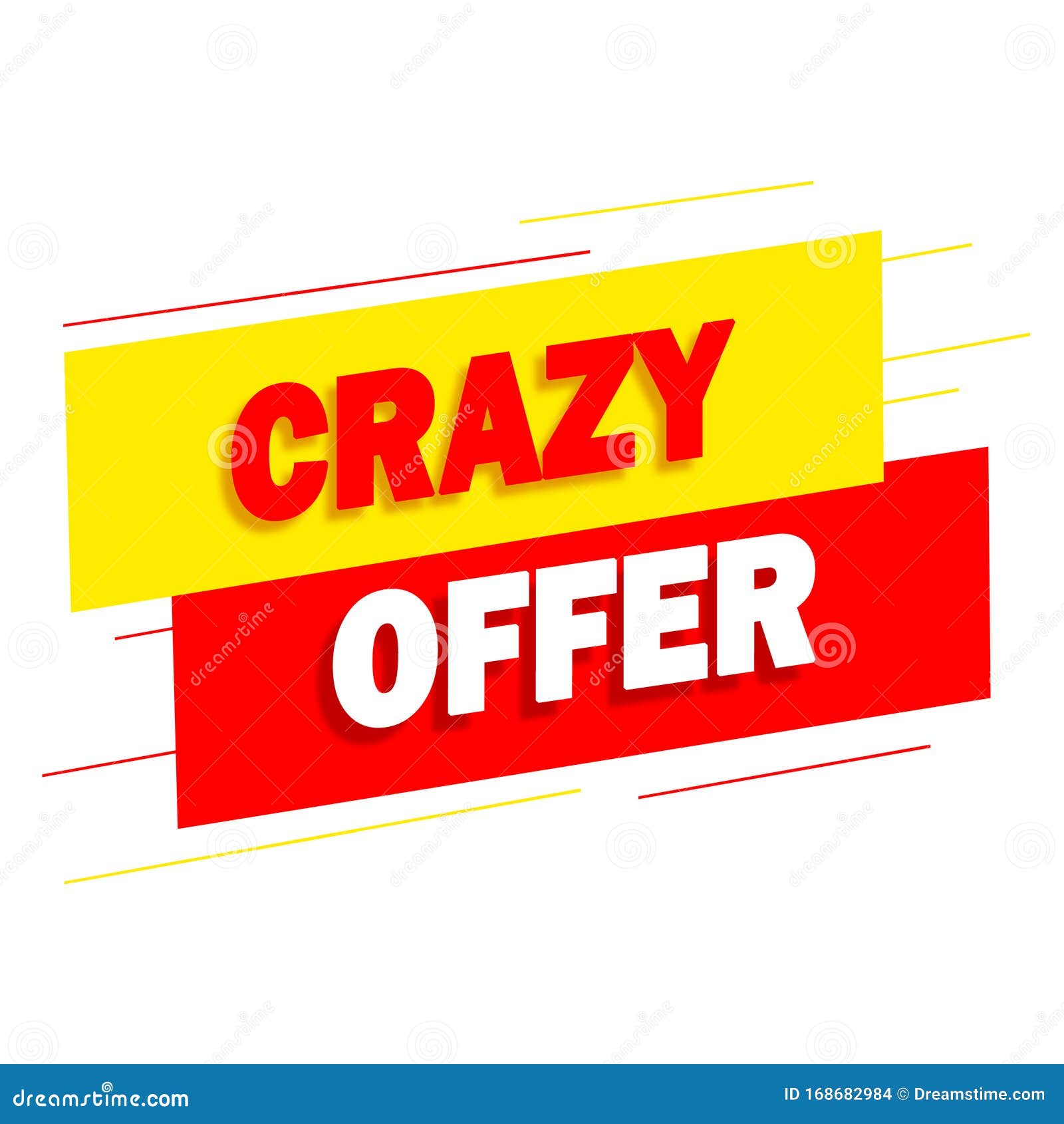 CRAZY OFFER - PROMOTION LABEL - ADVERTISEMENT Stock Illustration ...