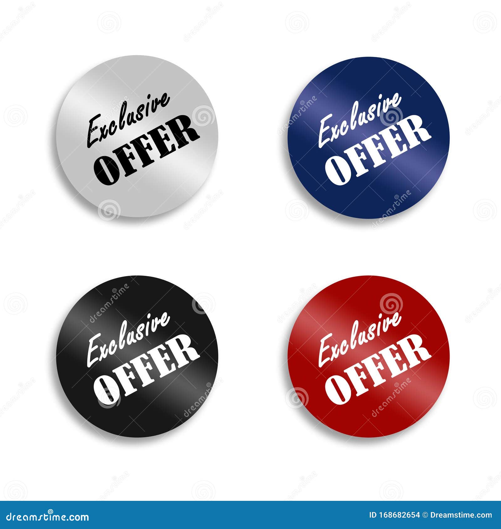 EXCLUSIVE OFFER - PROMOTION LABEL - ADVERTISEMENT Stock Illustration ...