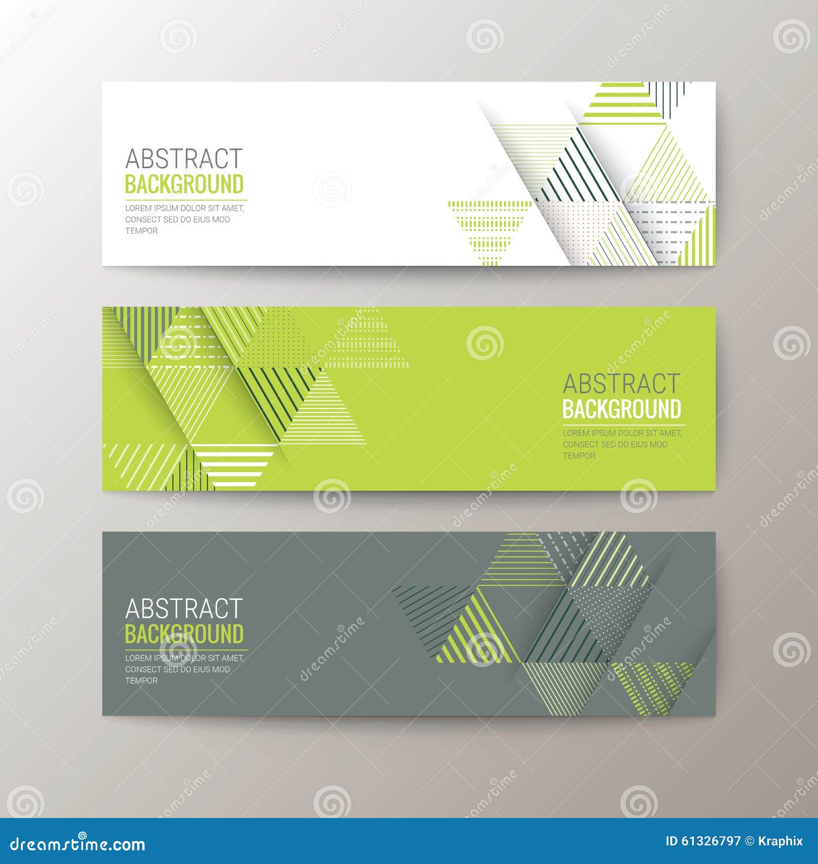 Banners Template With Abstract Triangle Pattern Background Cartoon ...