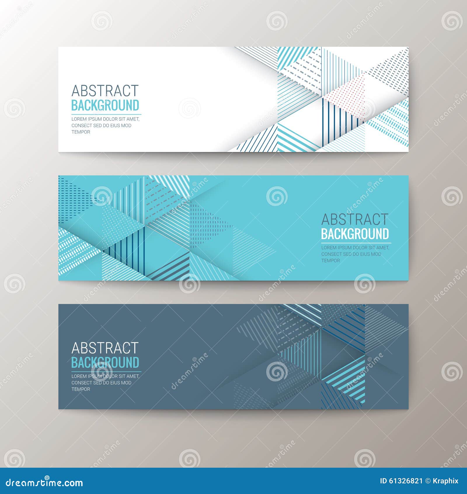 Banners Template with Abstract Triangle Pattern Background Stock Vector ...